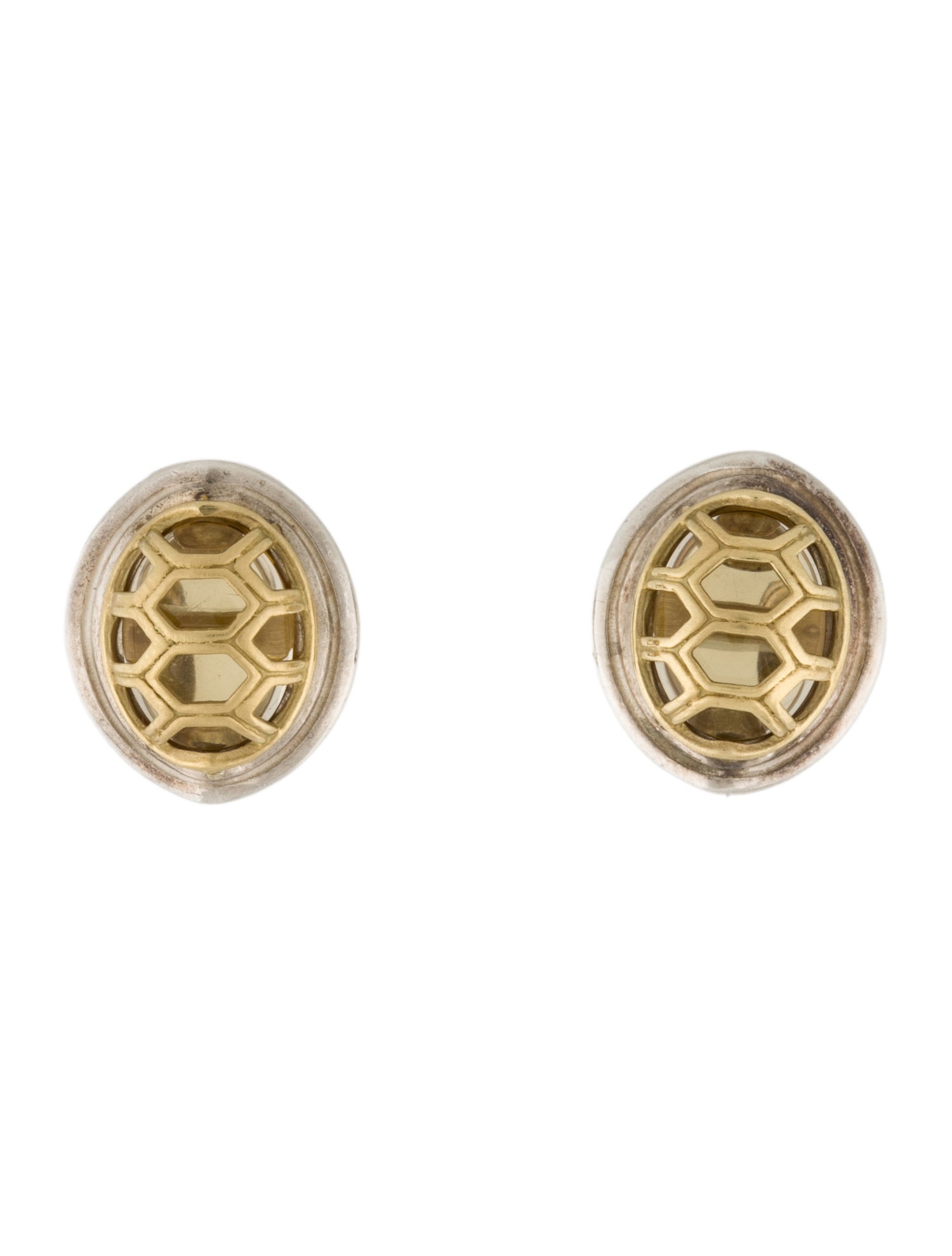 Slane Two-Tone Citrine Tortoise Earclip Earrings - 14K Yellow Gold ...