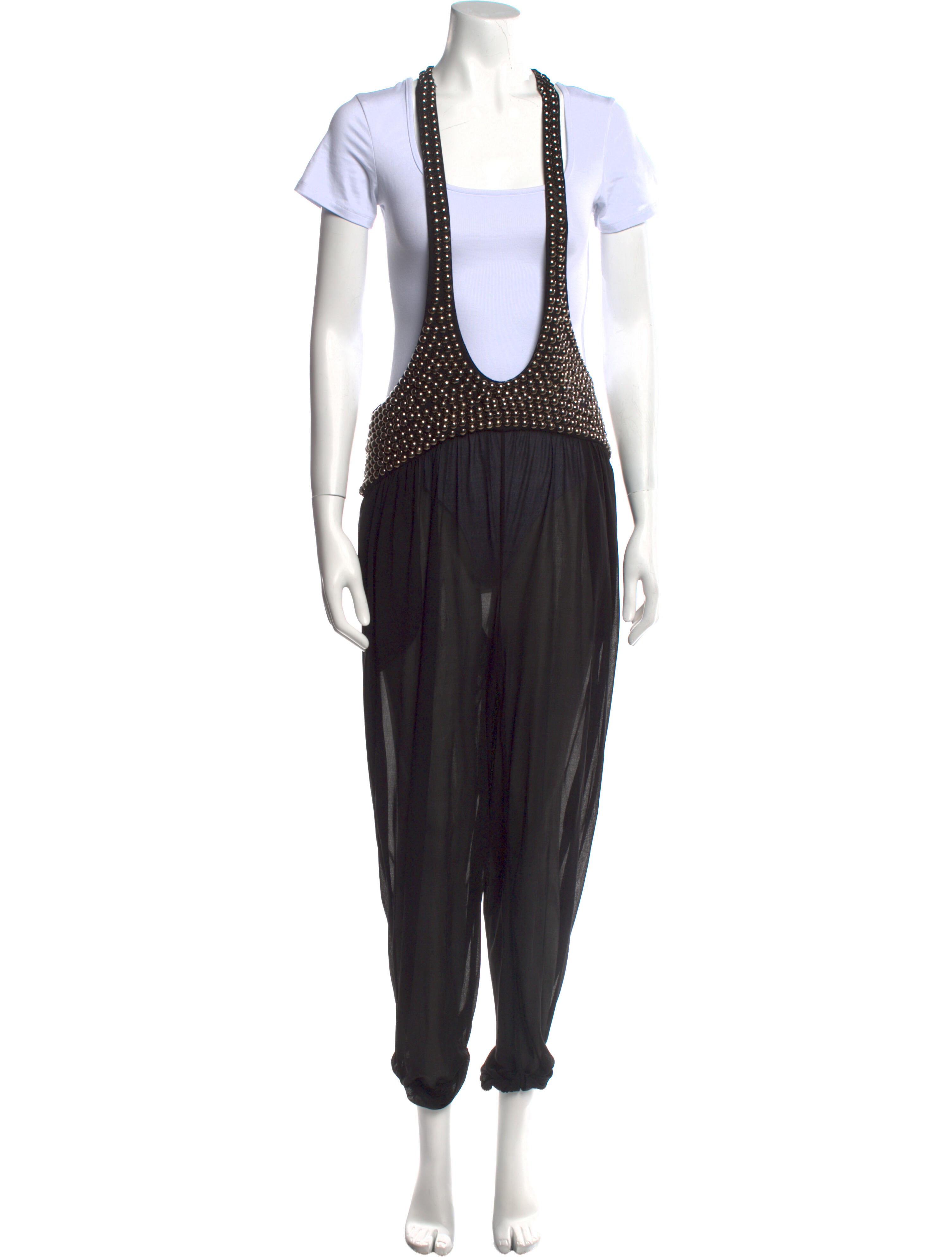 Sass & Bide Scoop Neck Jumpsuit - Black, 6.25" Rise Jumpsuits and ...