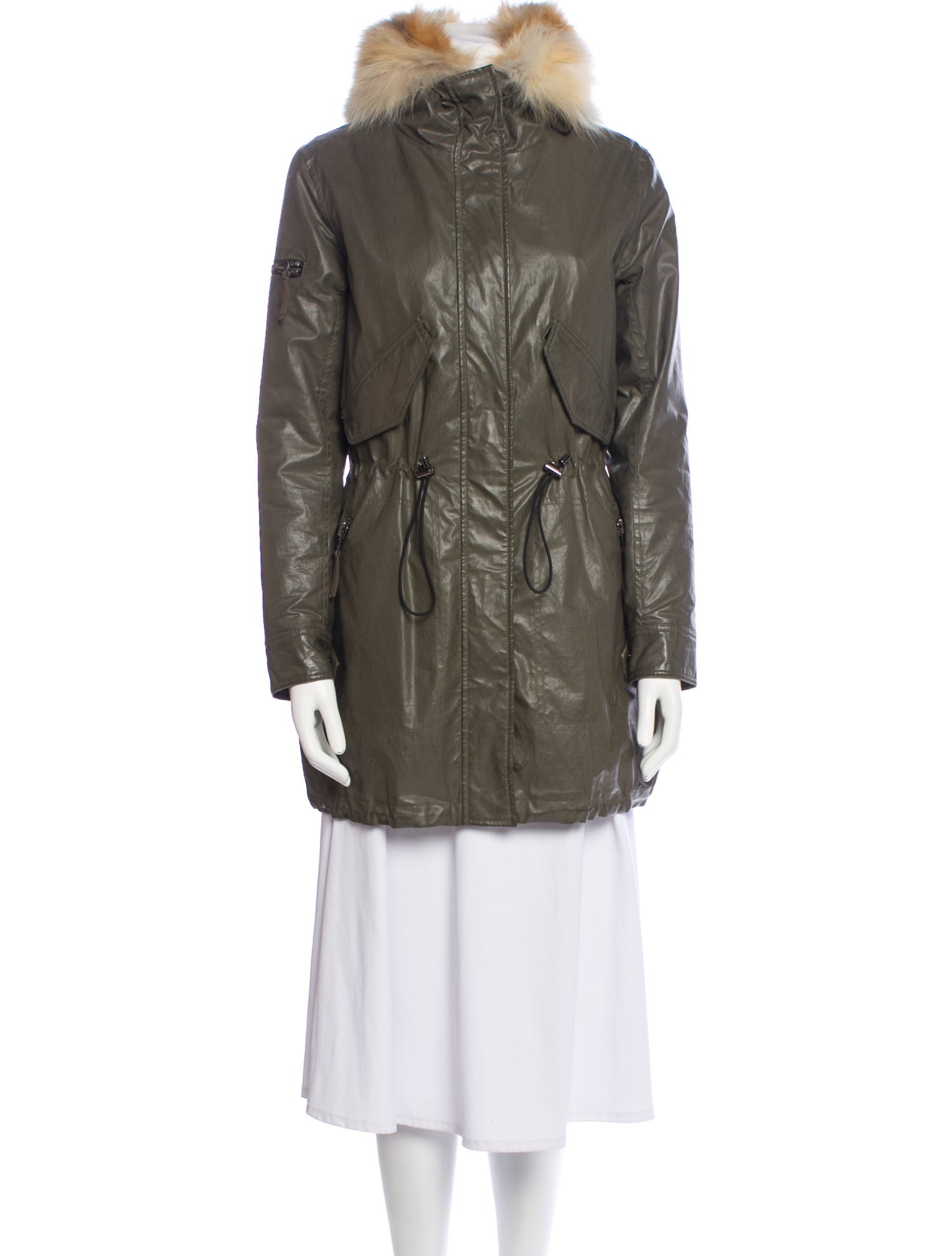 SAM. Fur Coat - Green Coats, Clothing - WSAMM27757 | The RealReal