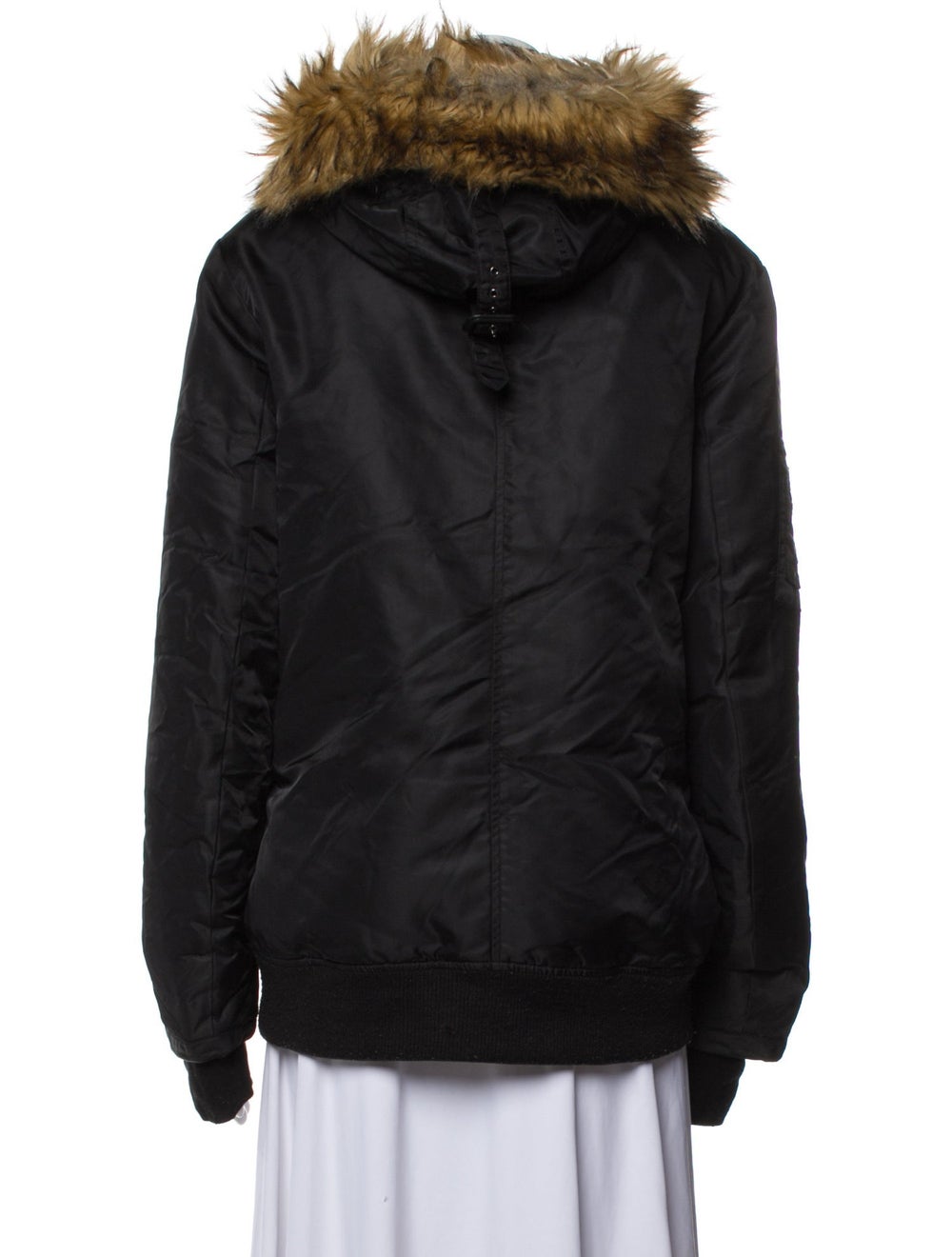 S13 Sam. Utility Jacket Black With Hood Stand Collar - Gem