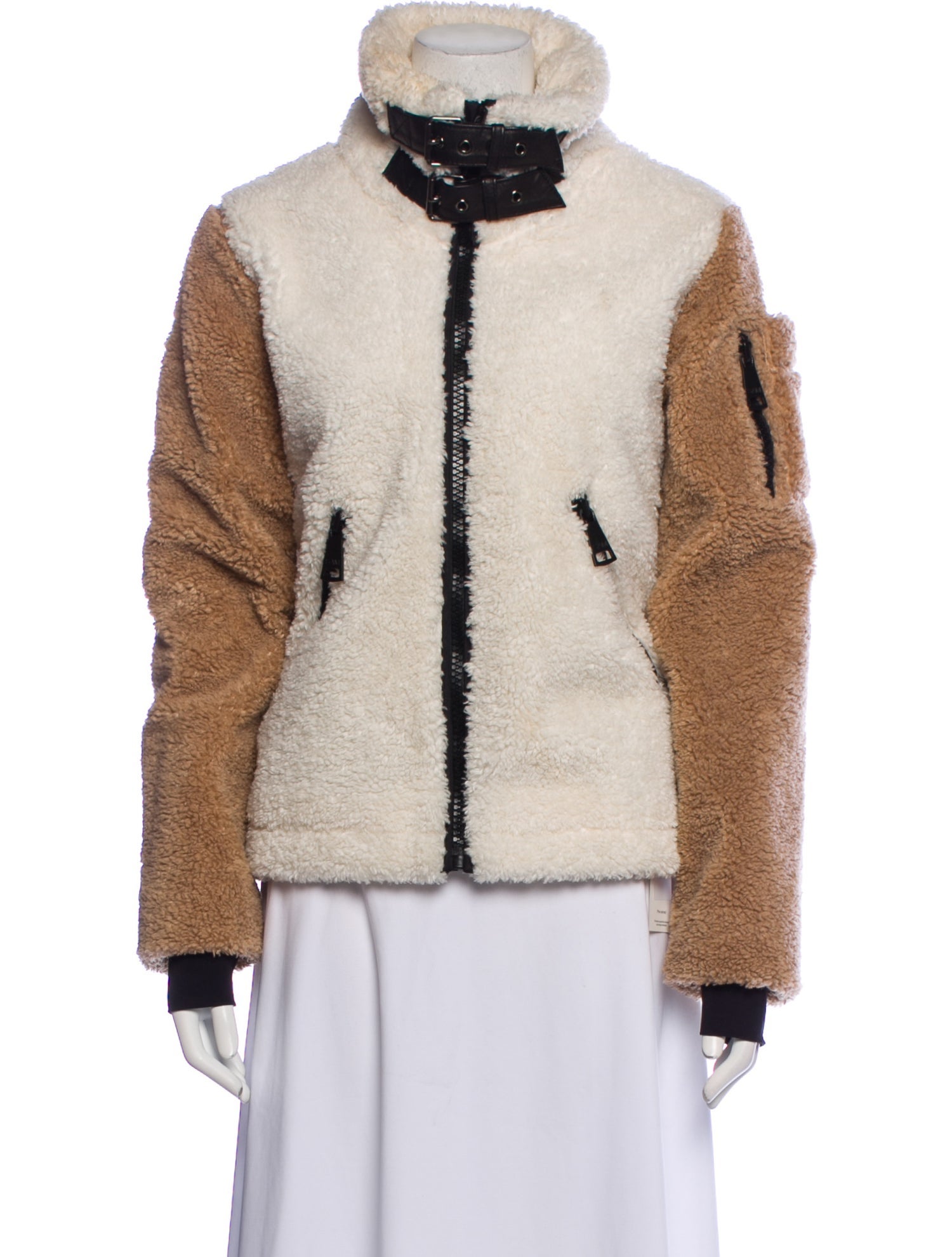 SAM. Colorblock Pattern Faux Fur Jacket - Neutrals Jackets, Clothing ...