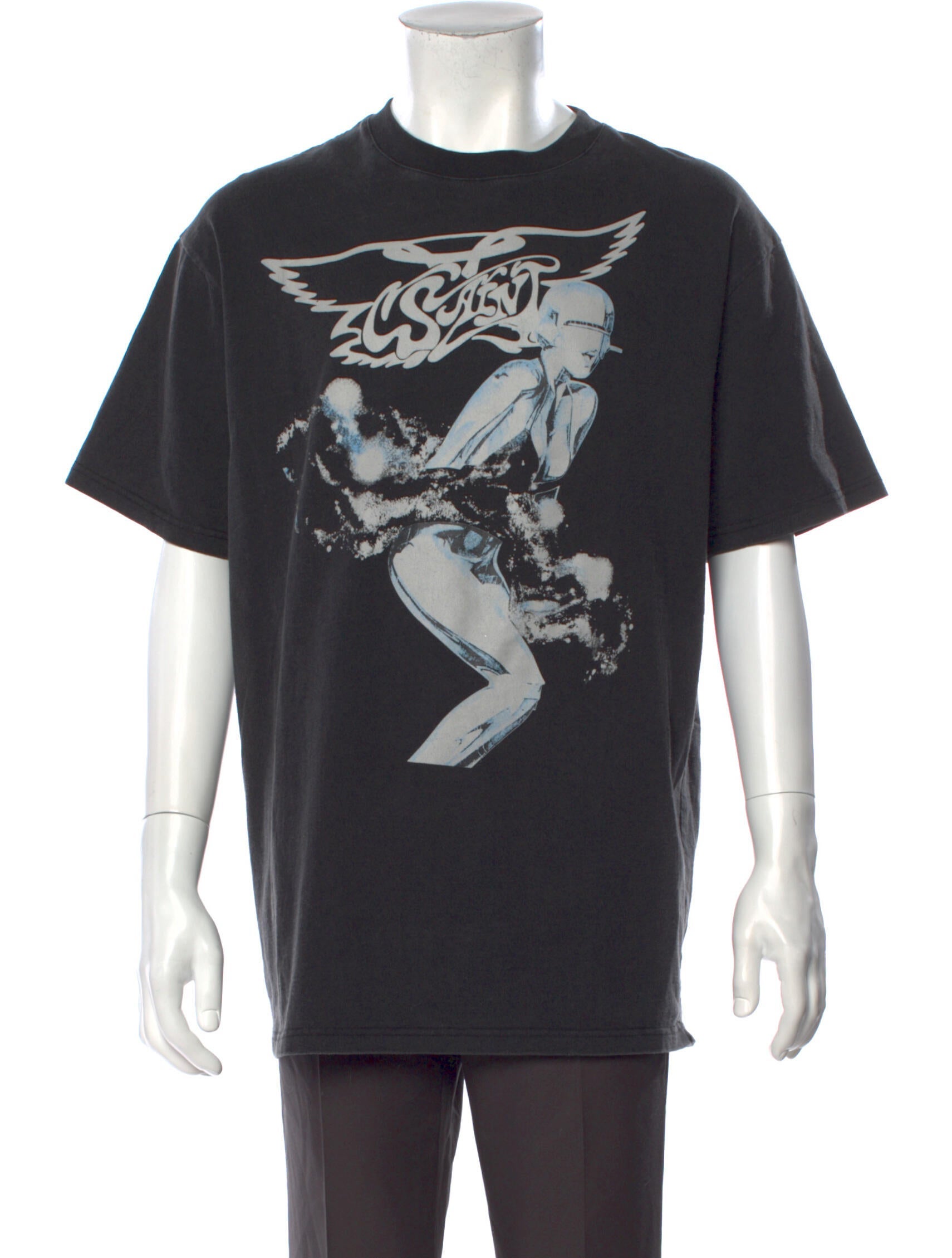 Saint Michael x Sorayama Graphic Print Crew Neck T-Shirt - Grey T ...
