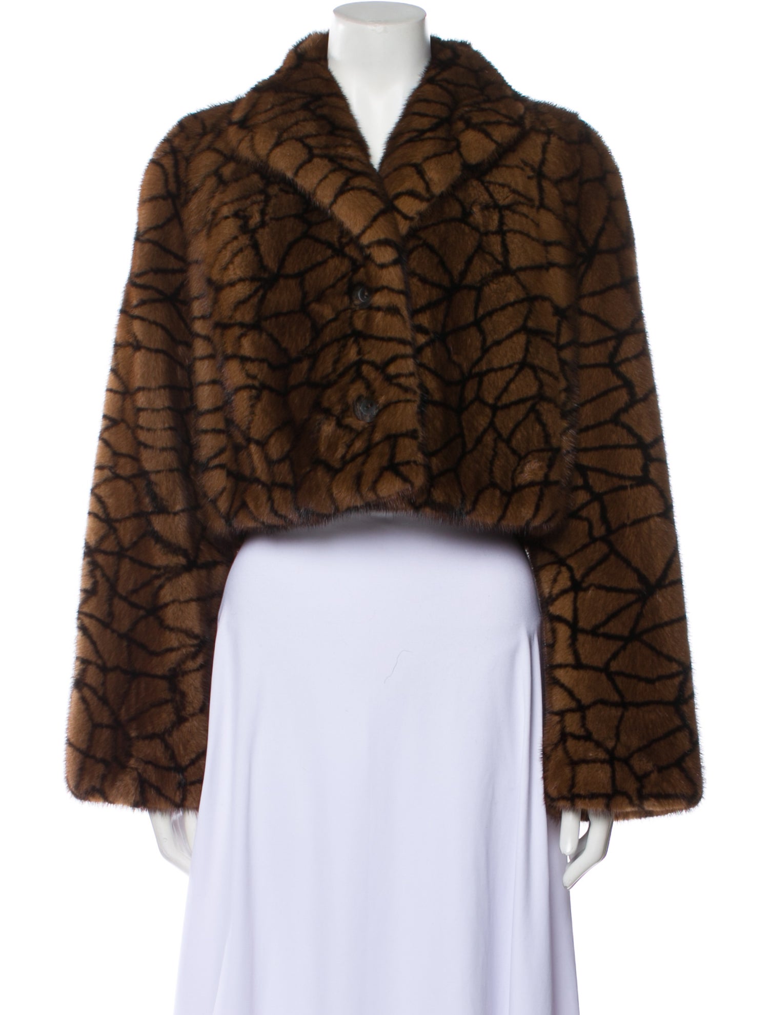 Sorbara Animal Print Fur Jacket - Brown Jackets, Clothing - WSAOR20036 ...
