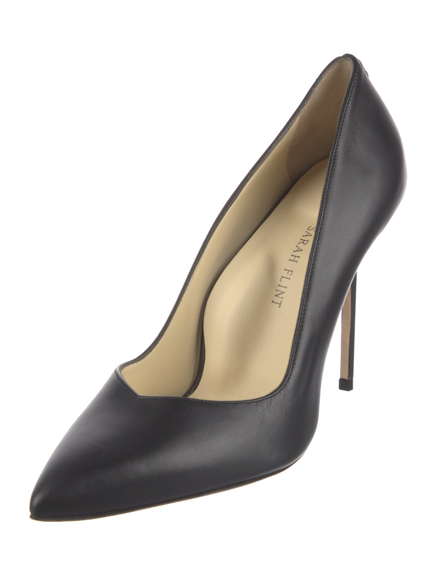 Sarah Flint Leather Pumps - Black Pumps, Shoes - WSARA26714 | The RealReal