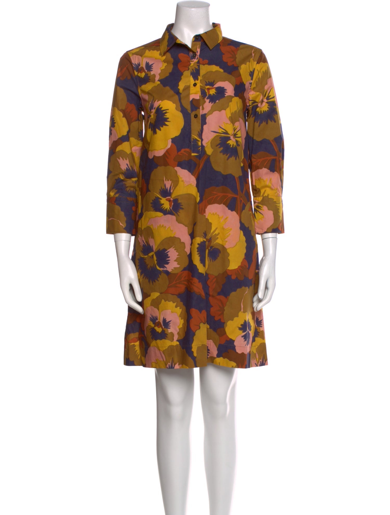 Sara Roka Floral Print Mini Dress w/ Tags - Yellow Dresses, Clothing ...