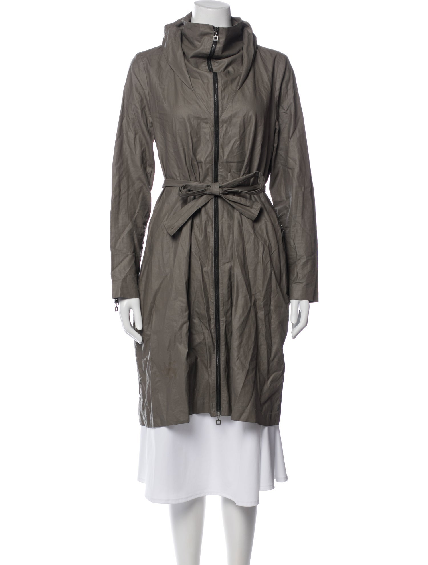 Sarah Pacini Linen Coat - Brown Coats, Clothing - WSARP23792 | The RealReal