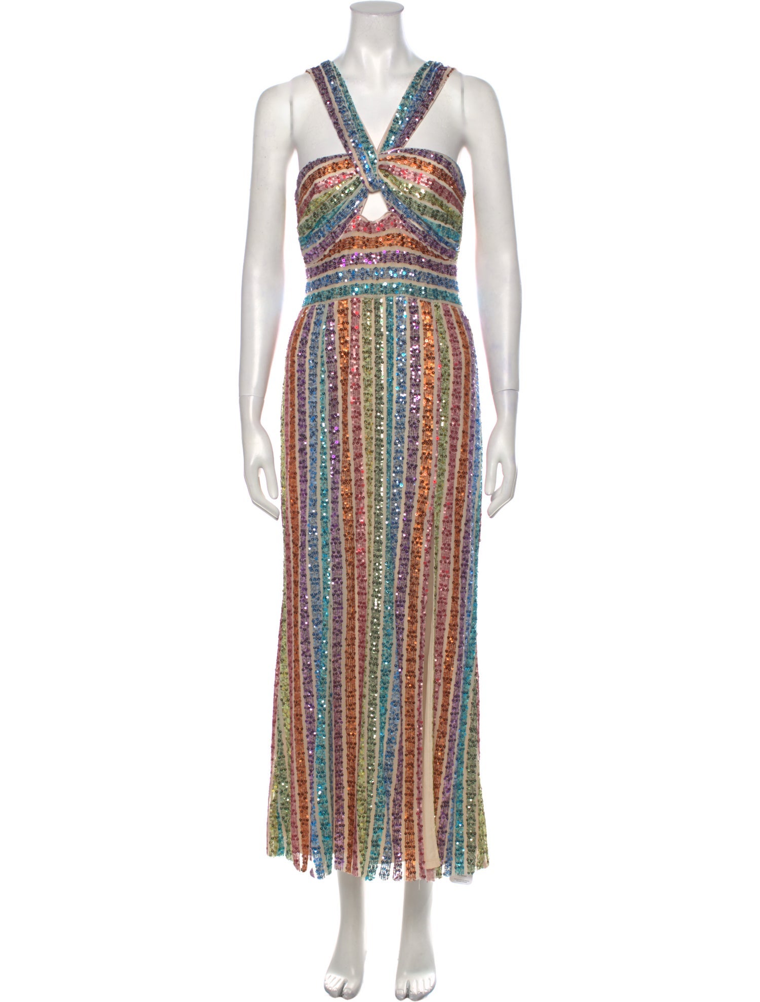 Saylor Striped Long Dress - Dresses, Clothing - WSAYL23339 | The RealReal