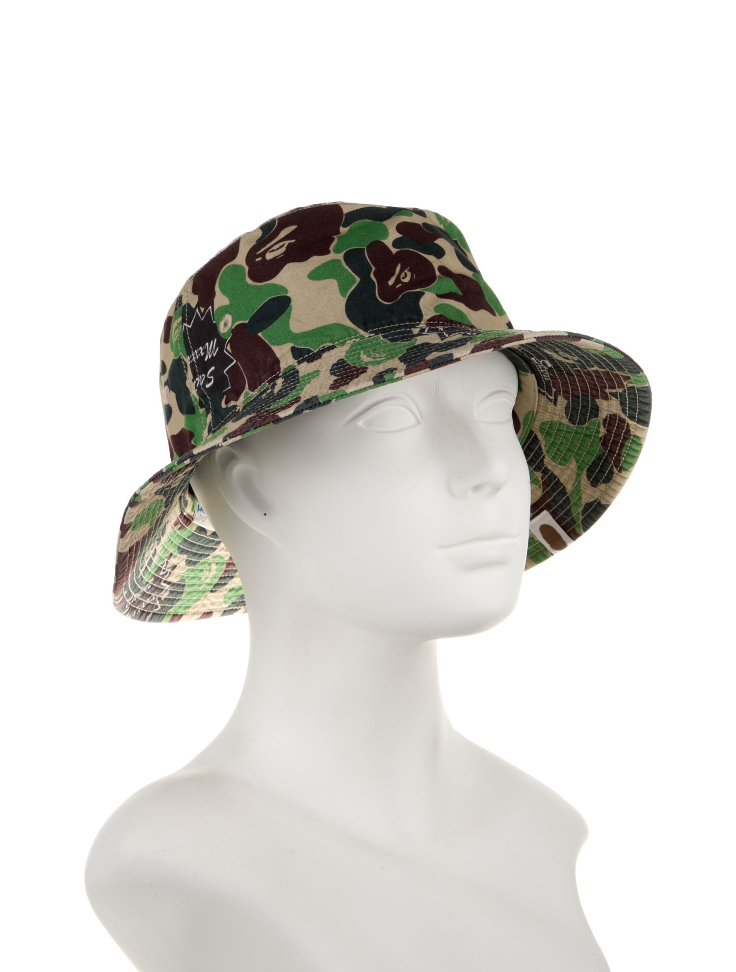Saint Michael x BAPE St. Ape Bucket Hat - Green Hats, Accessories ...