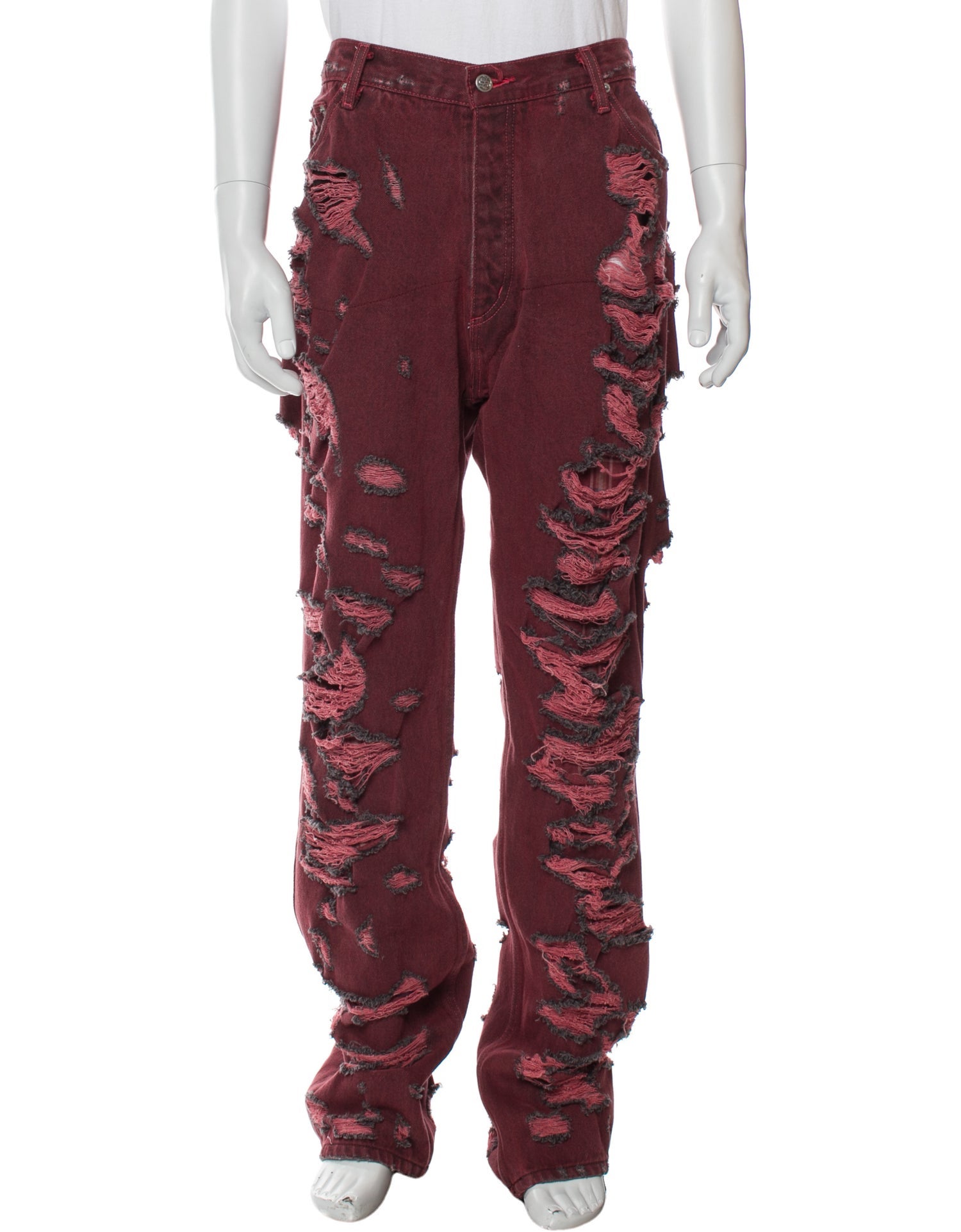 Siberia Hills Straight-Leg Jeans - Red, 13" Rise Jeans, Clothing - WSBHI20138 | The RealReal