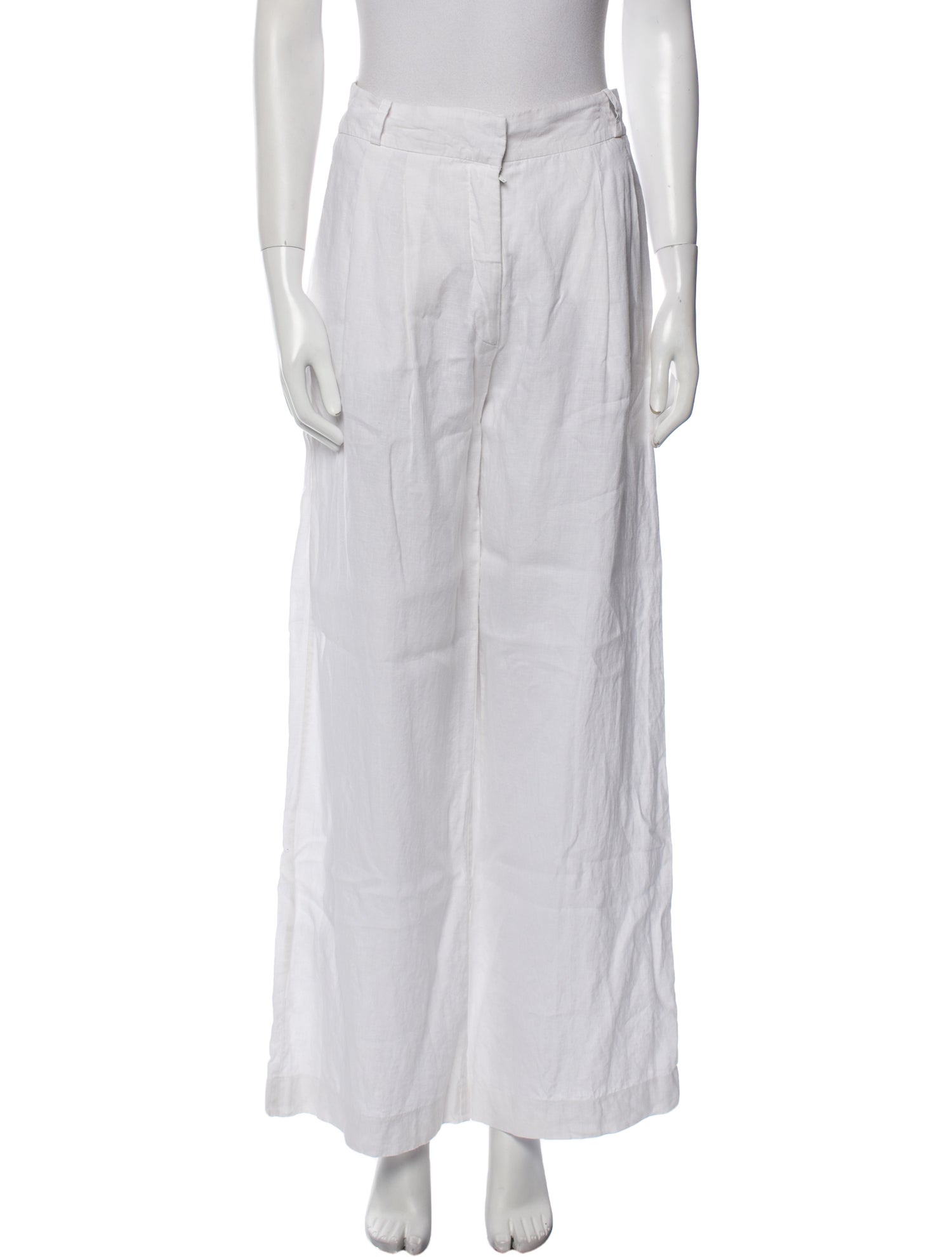 Asceno Wide Leg Pants - White, 12" Rise Pants, Clothing - WSCGN21123 ...