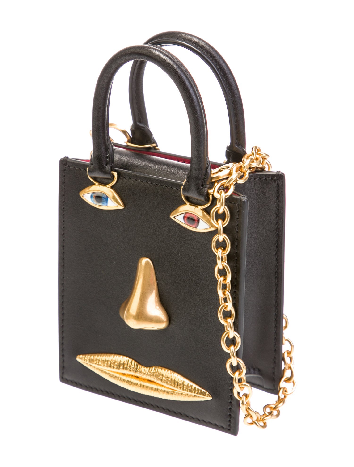 Schiaparelli Leather Face Micro w/ Tags - Brown Mini Bags, Handbags ...