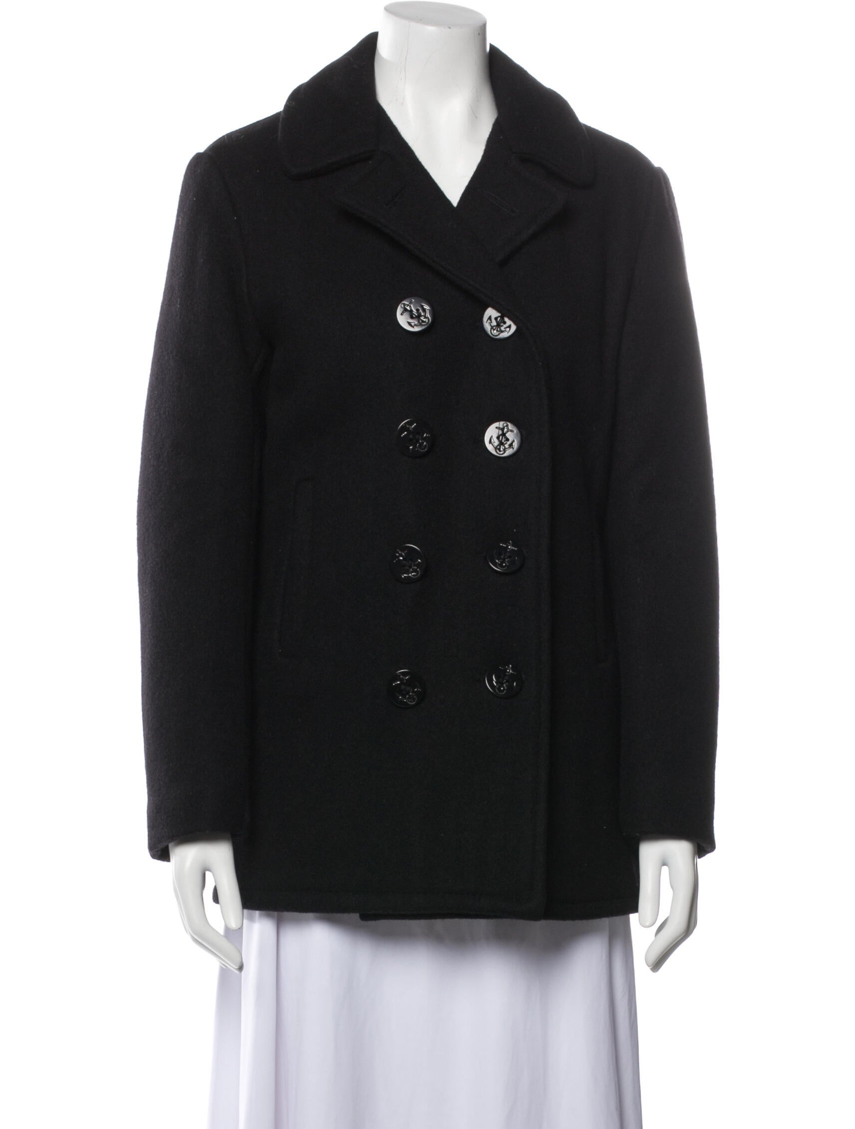 Schott NYC Peacoat - Black Coats, Clothing - WSCHT20942 | The RealReal