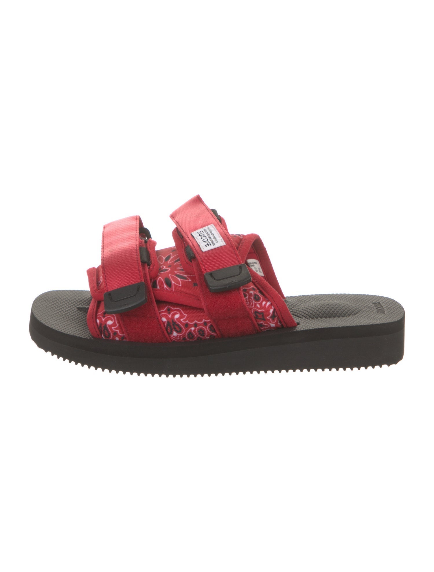 Suicoke Paisley Print Slides w/ Tags - Red Sandals, Shoes - WSCKE21087 ...