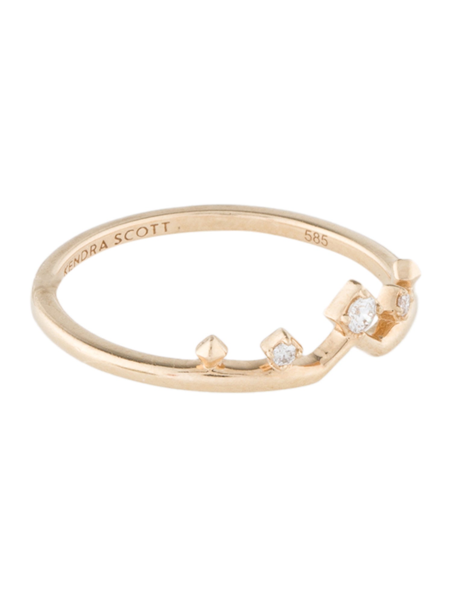 Kendra Scott 14K Diamond Michelle Band Ring - 14K Yellow Gold Band ...