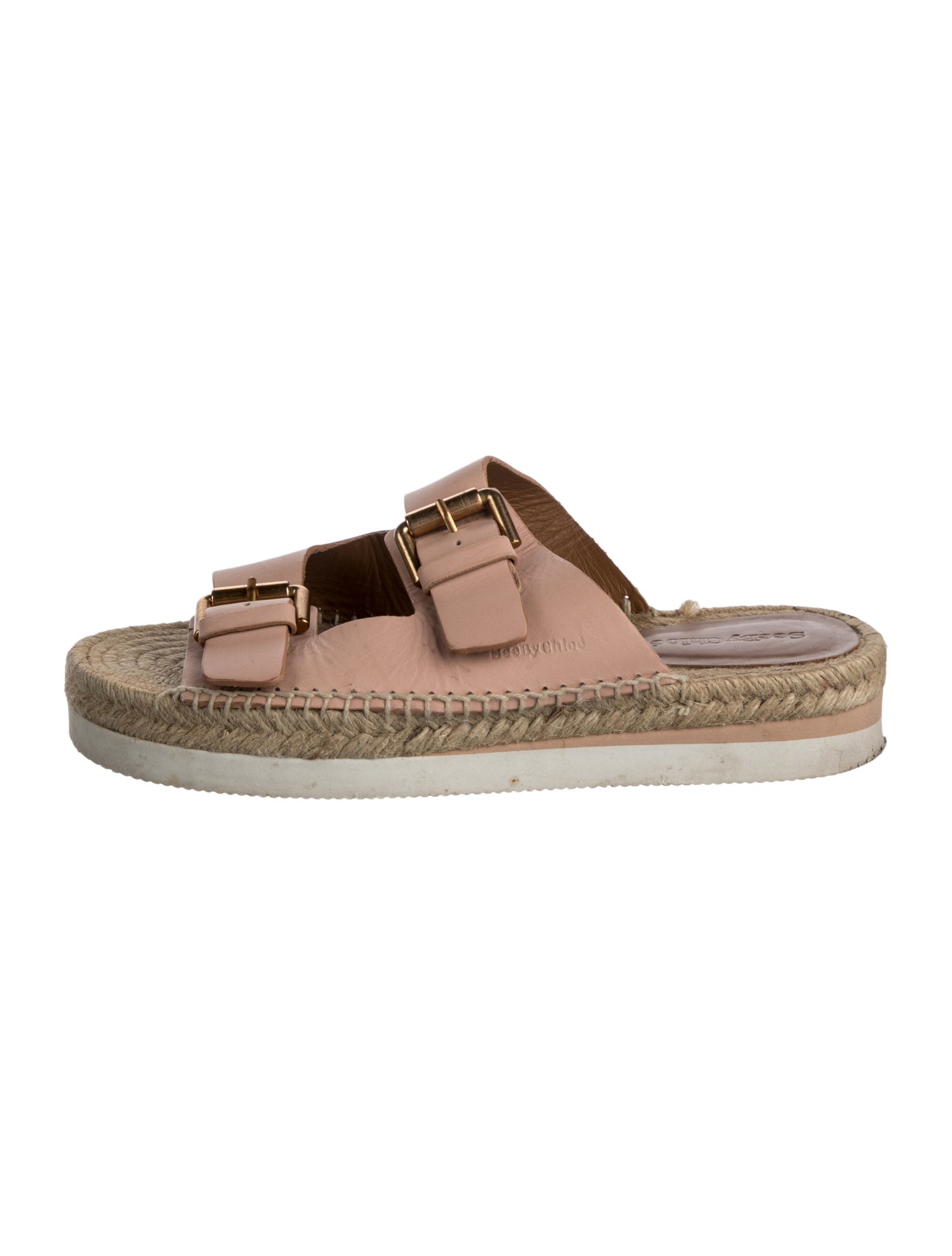 See by Chloé Leather Espadrilles - Pink Sandals, Shoes - WSE104463 ...