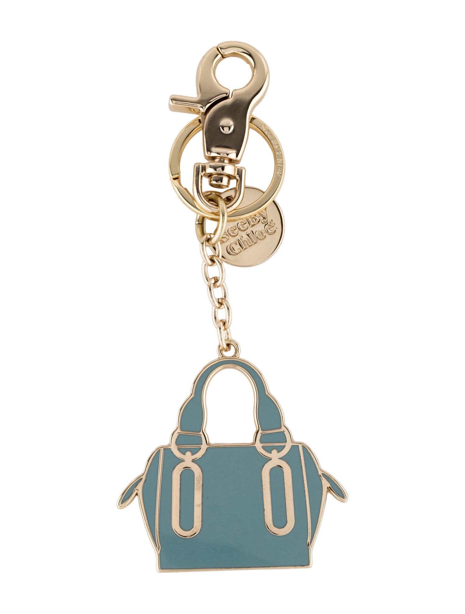 Yves Saint Laurent Logo Charm Keychain - Black Keychains, Accessories ...