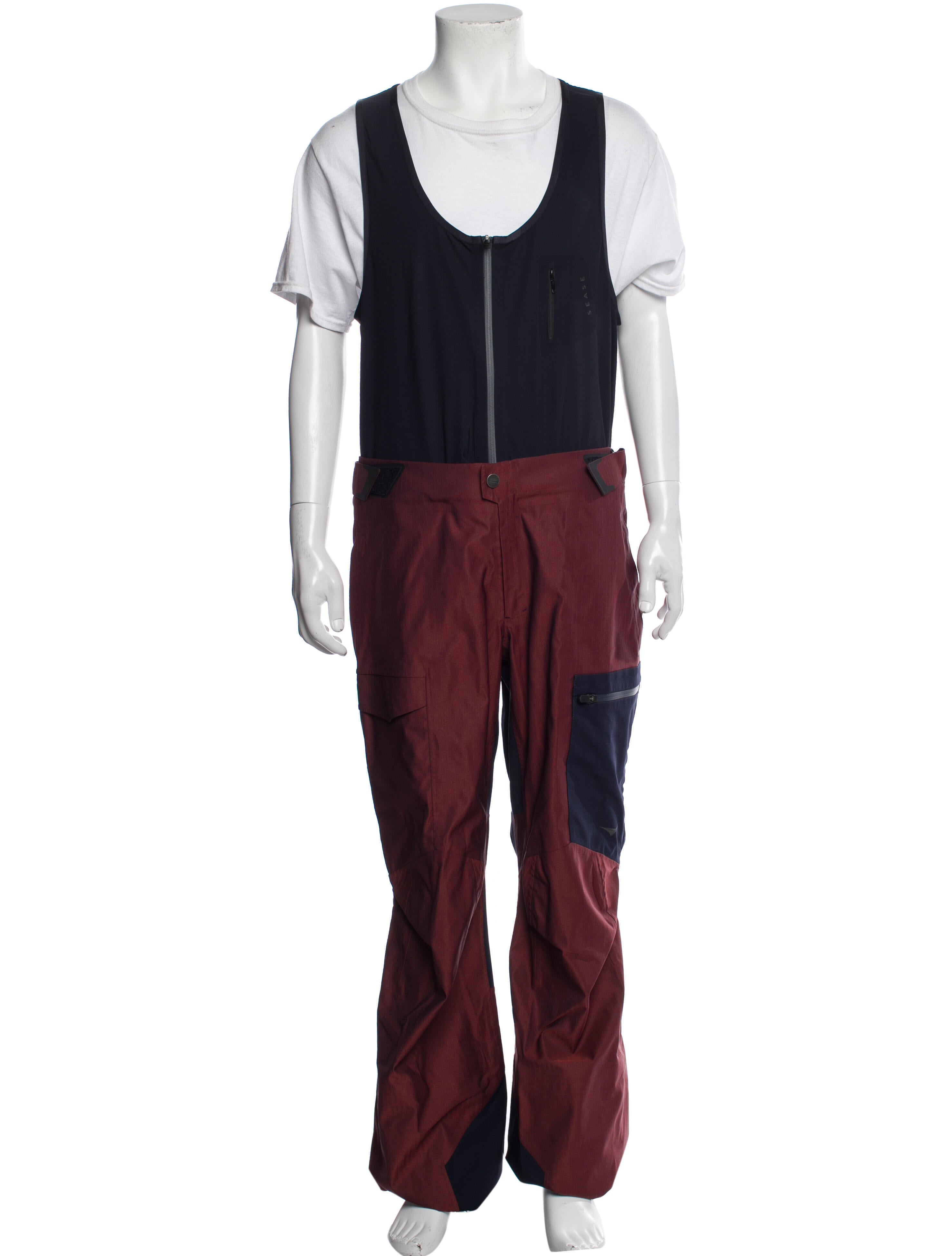 Sease Colorblock Pattern Cargo Pants w/ Tags - Red, 12.25" Rise Pants ...