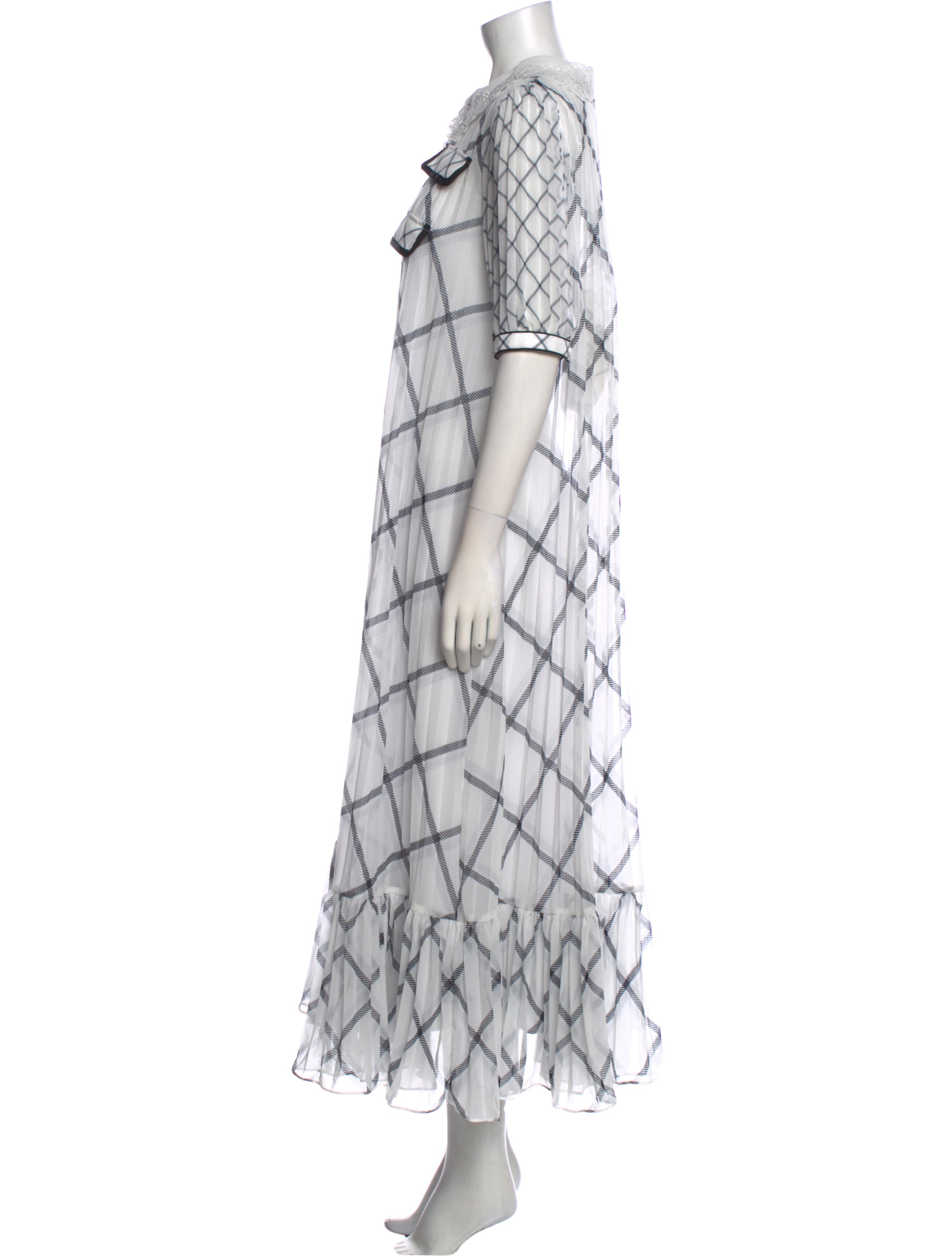 Self-Portrait Long Sleeve Lace Dress w/ Tags - White Dresses, Clothing ...