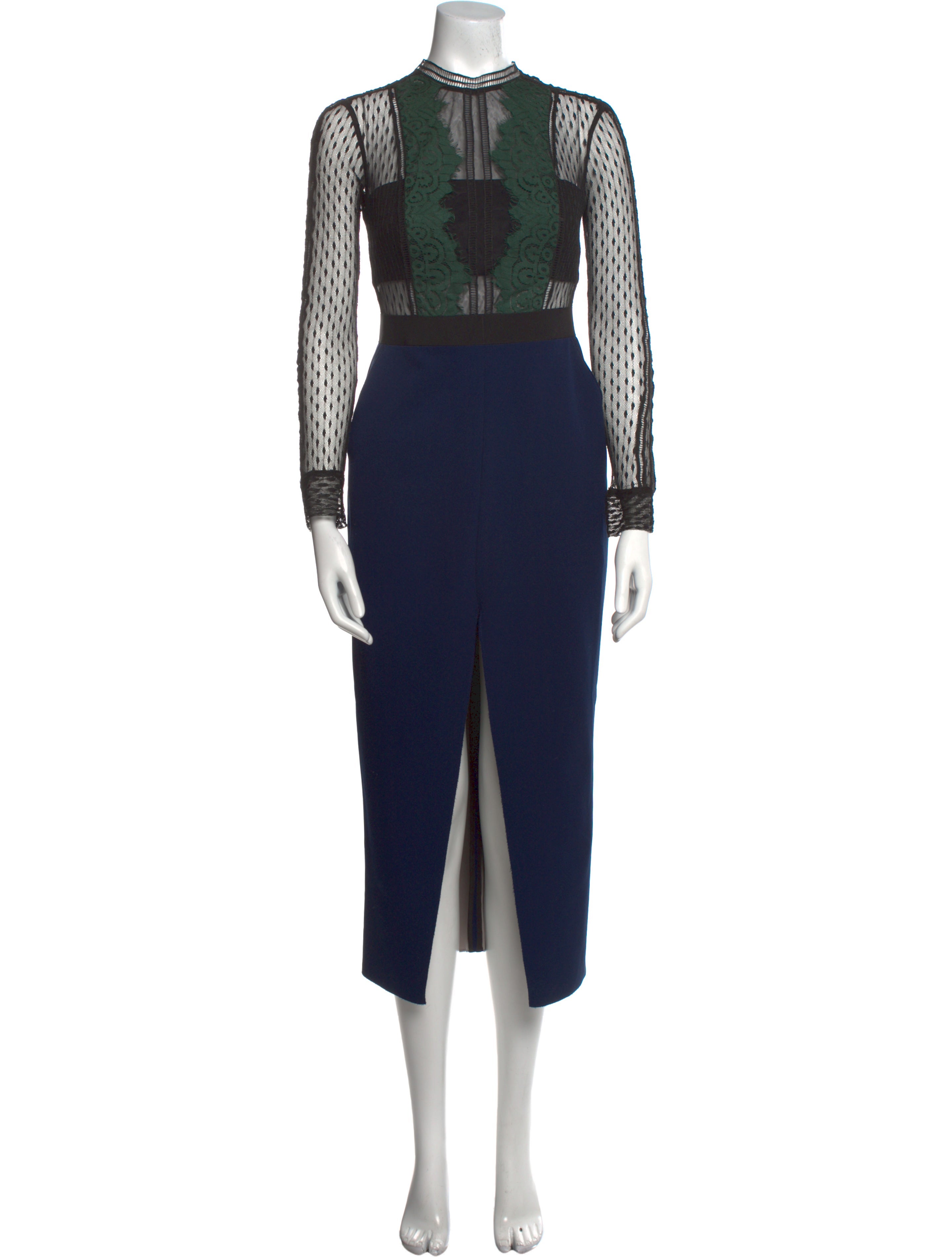 Self-Portrait Nightshade Midi Dress - Black Dresses, Clothing ...