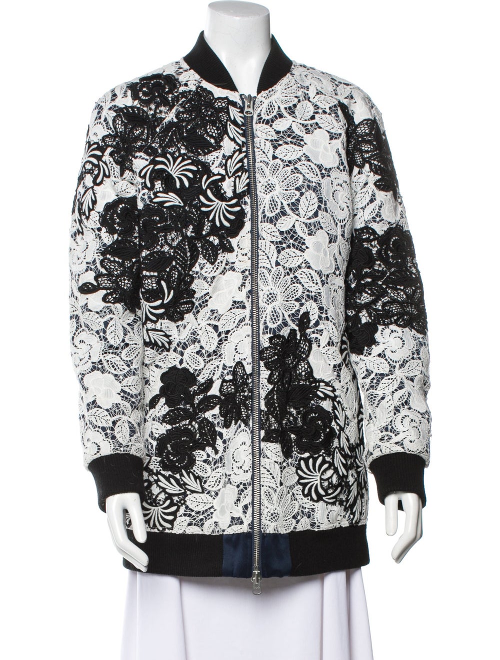Self-Portrait Floral Print Coat - Gem