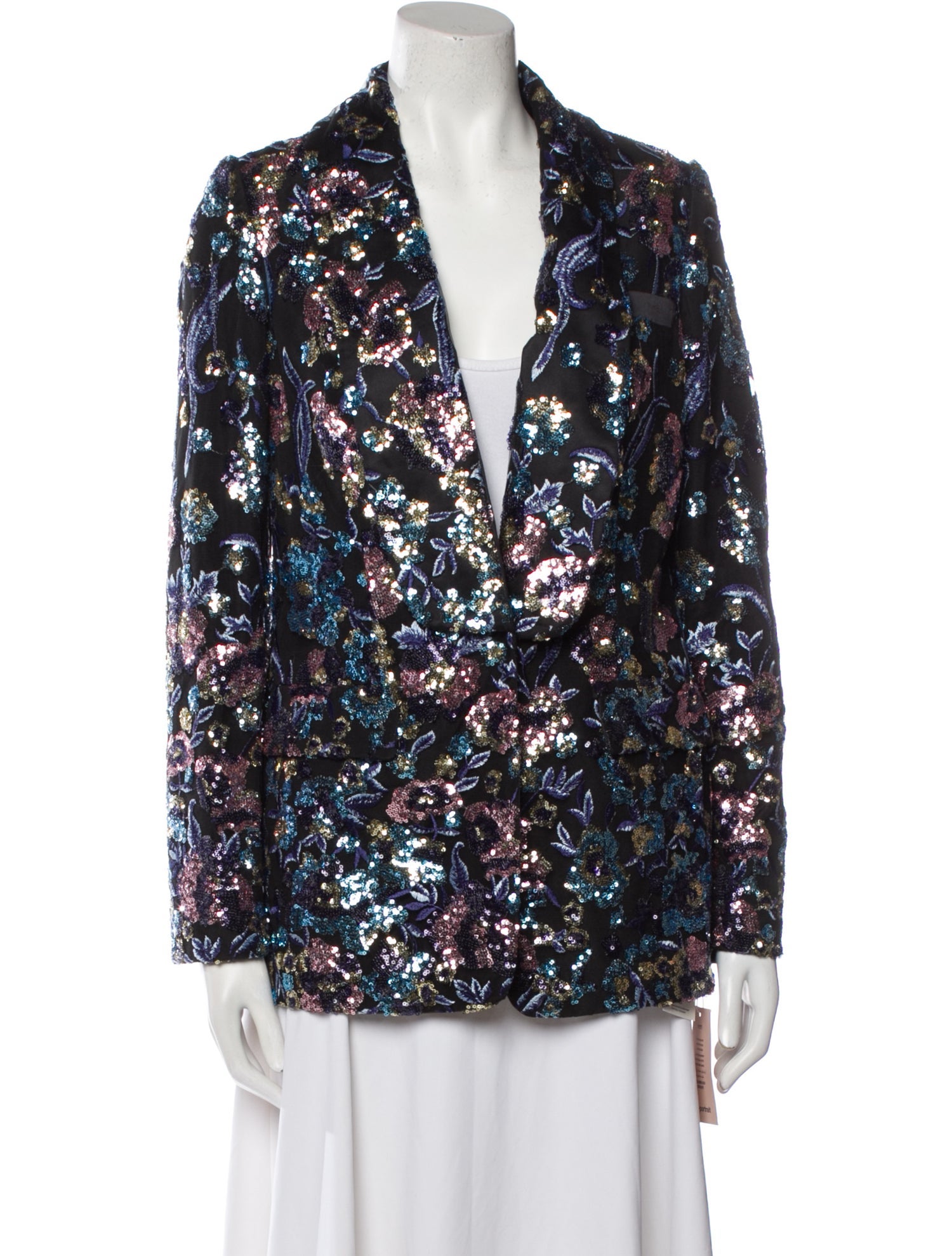 Self-Portrait Printed Blazer w/ Tags - Black Jackets, Clothing ...
