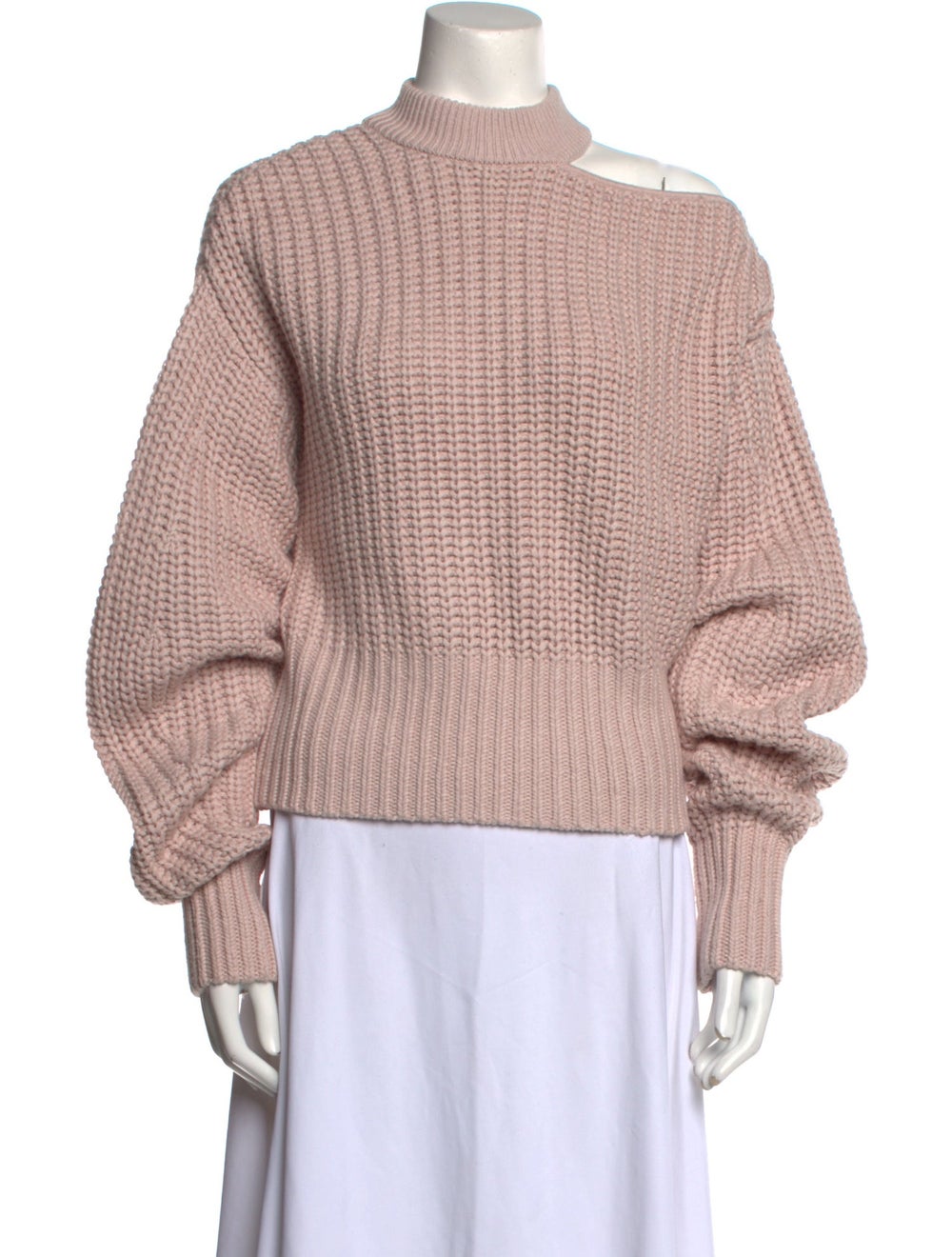 Self-Portrait Mock Neck Sweater - Gem