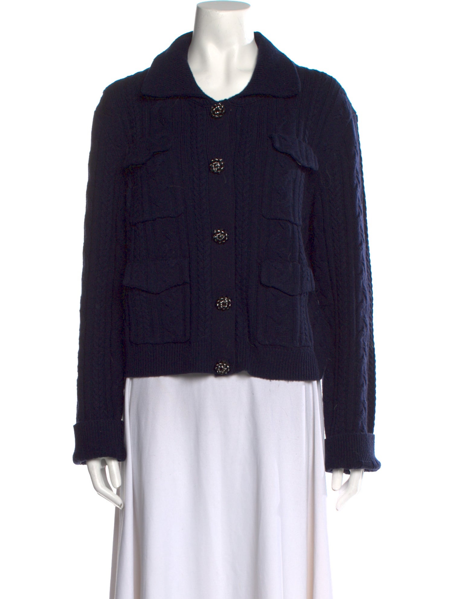 Self-Portrait Sweater - Blue Knitwear, Clothing - WSELF68793 | The RealReal