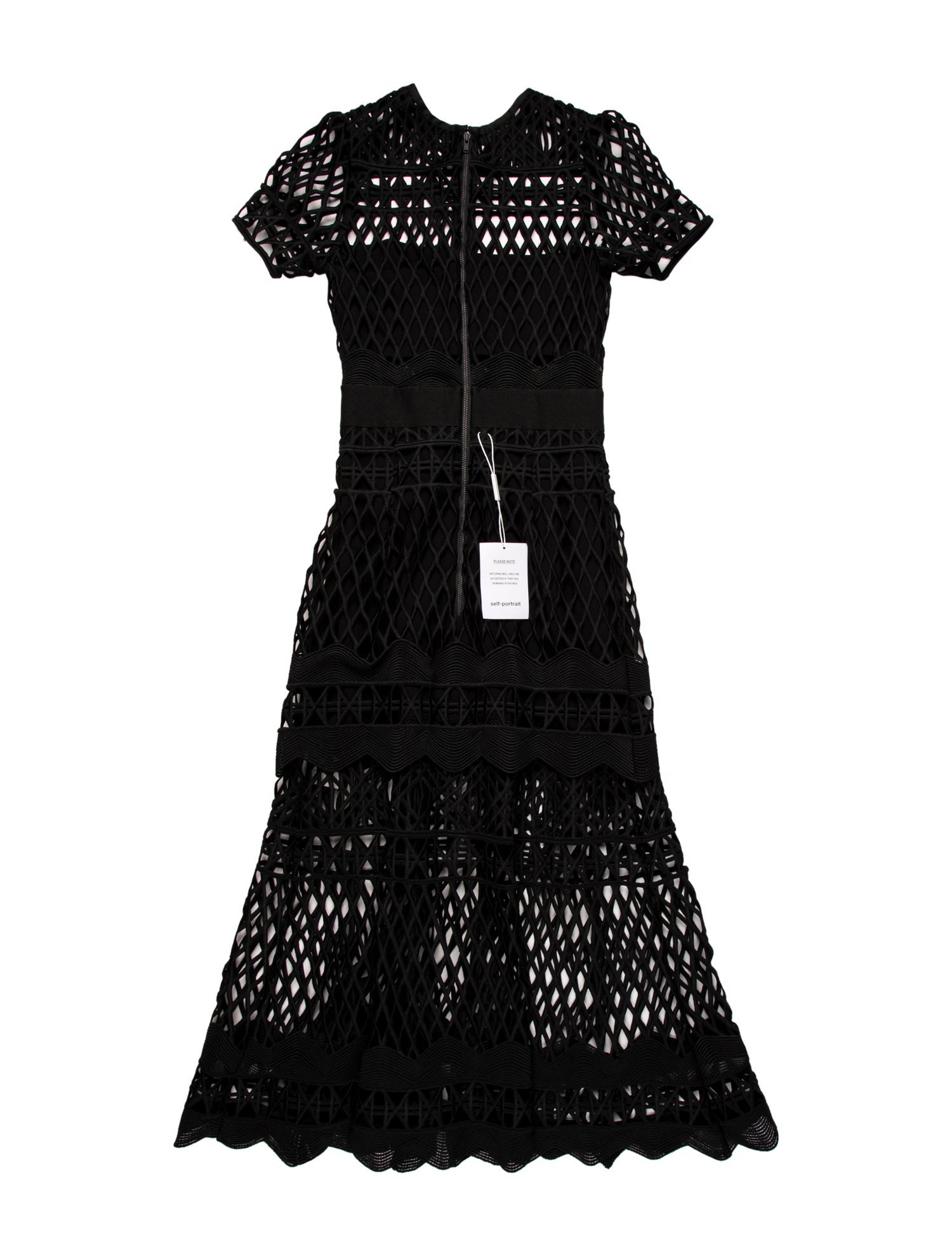 Self-Portrait Crew Neck Long Dress w/ Tags - Black Dresses, Clothing ...