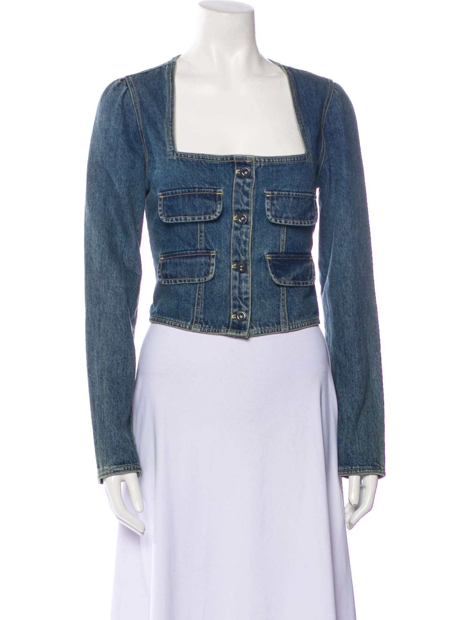Self-Portrait Denim Jacket w/ Tags - Blue Jackets, Clothing ...
