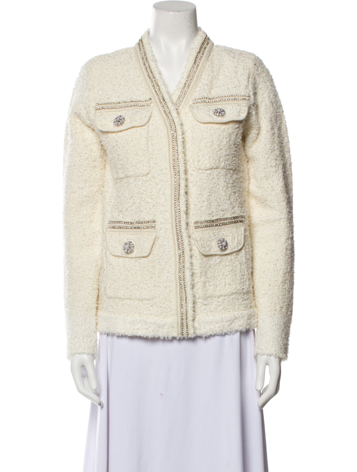 Self-Portrait Jacket - White Jackets, Clothing - WSELF76532 | The RealReal