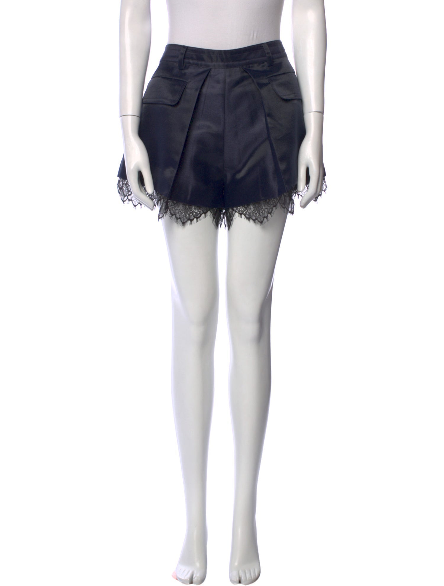 Self-Portrait Mini Shorts - Blue, 14.5" Rise Shorts, Clothing ...