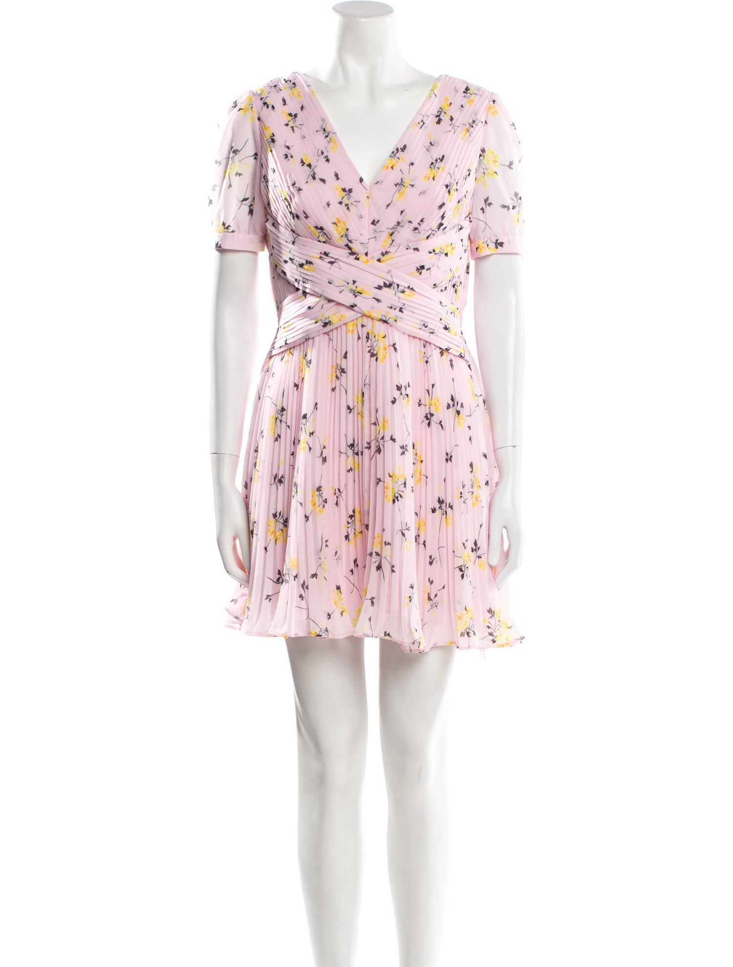 Self-Portrait Floral Print Mini Dress - Pink Dresses, Clothing ...