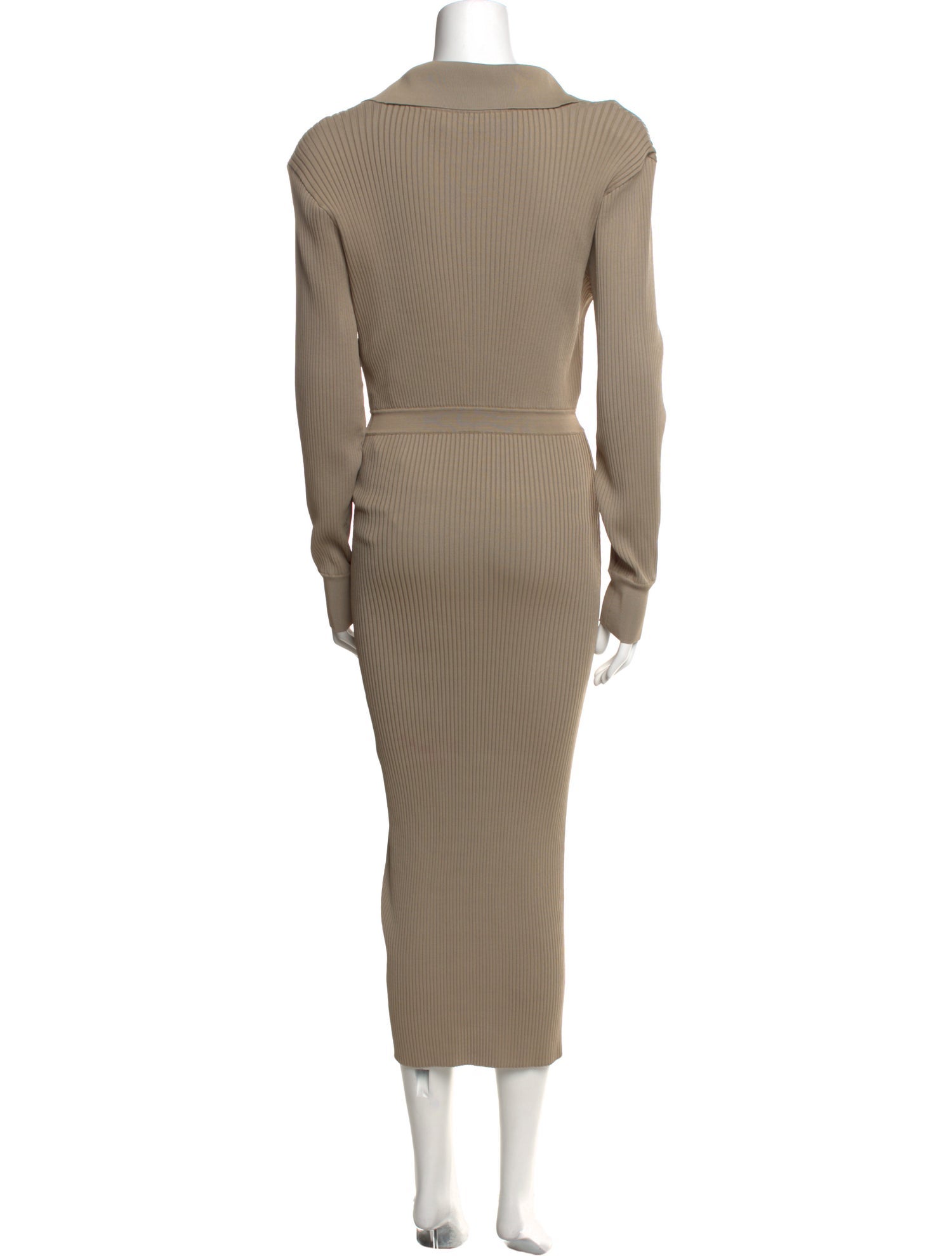 Self-Portrait V-Neck Long Dress - Neutrals Dresses, Clothing ...