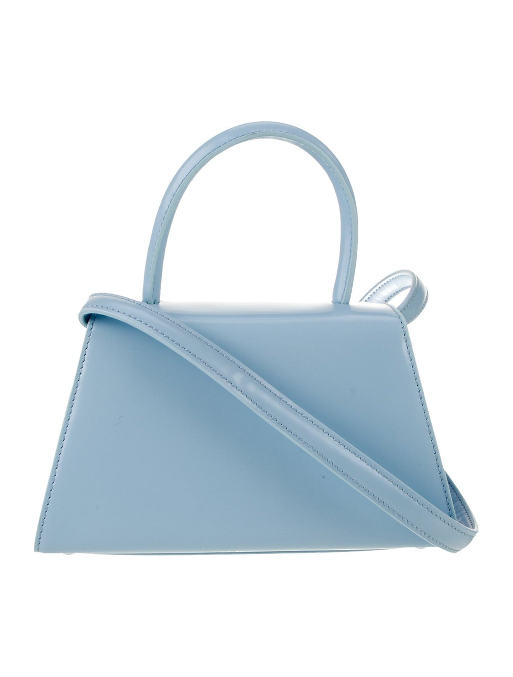 Self-Portrait Leather Top Handle Bag - Blue Handle Bags, Handbags ...