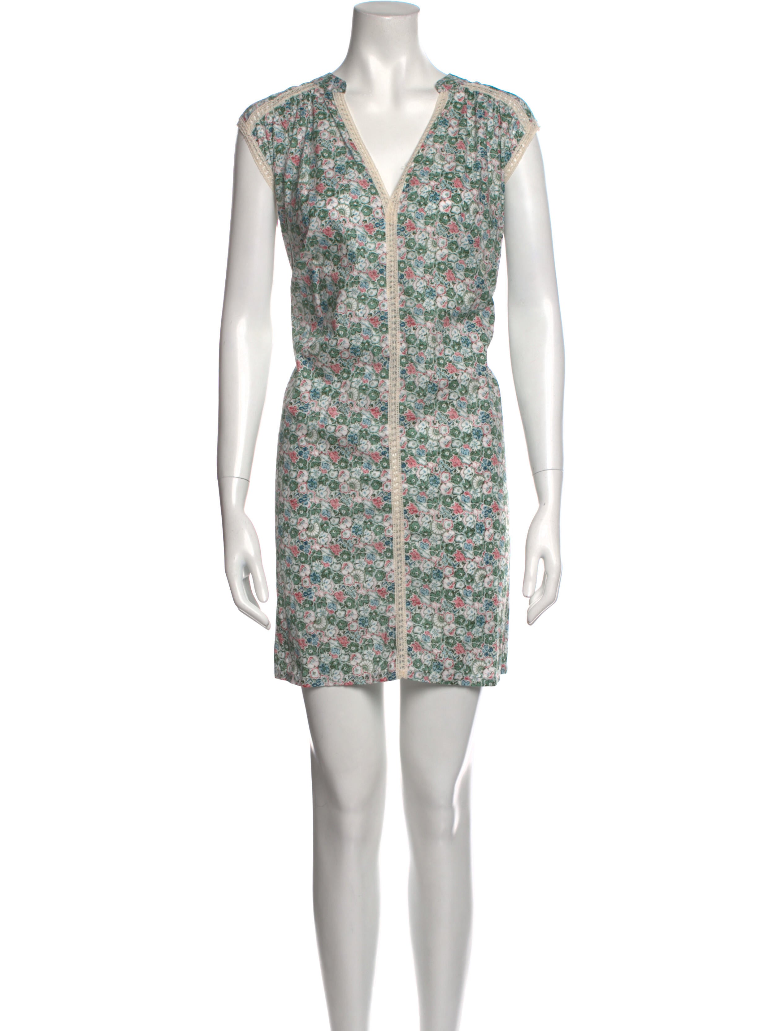 Sensi Studio Floral Print Mini Dress - Green Dresses, Clothing - WSENS22367 | The RealReal