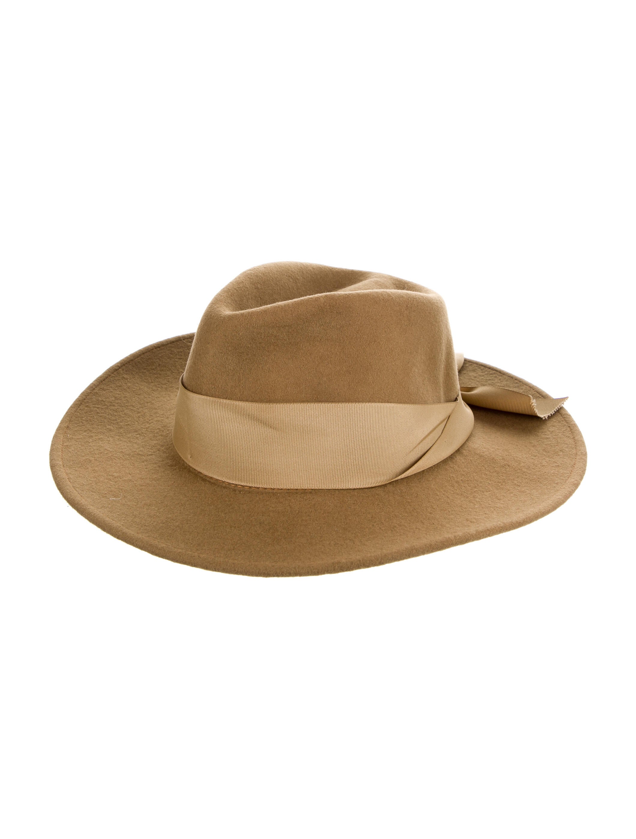 Sensi Studio Felted Wool Hat With Ribbon - Gold Hats, Accessories ...
