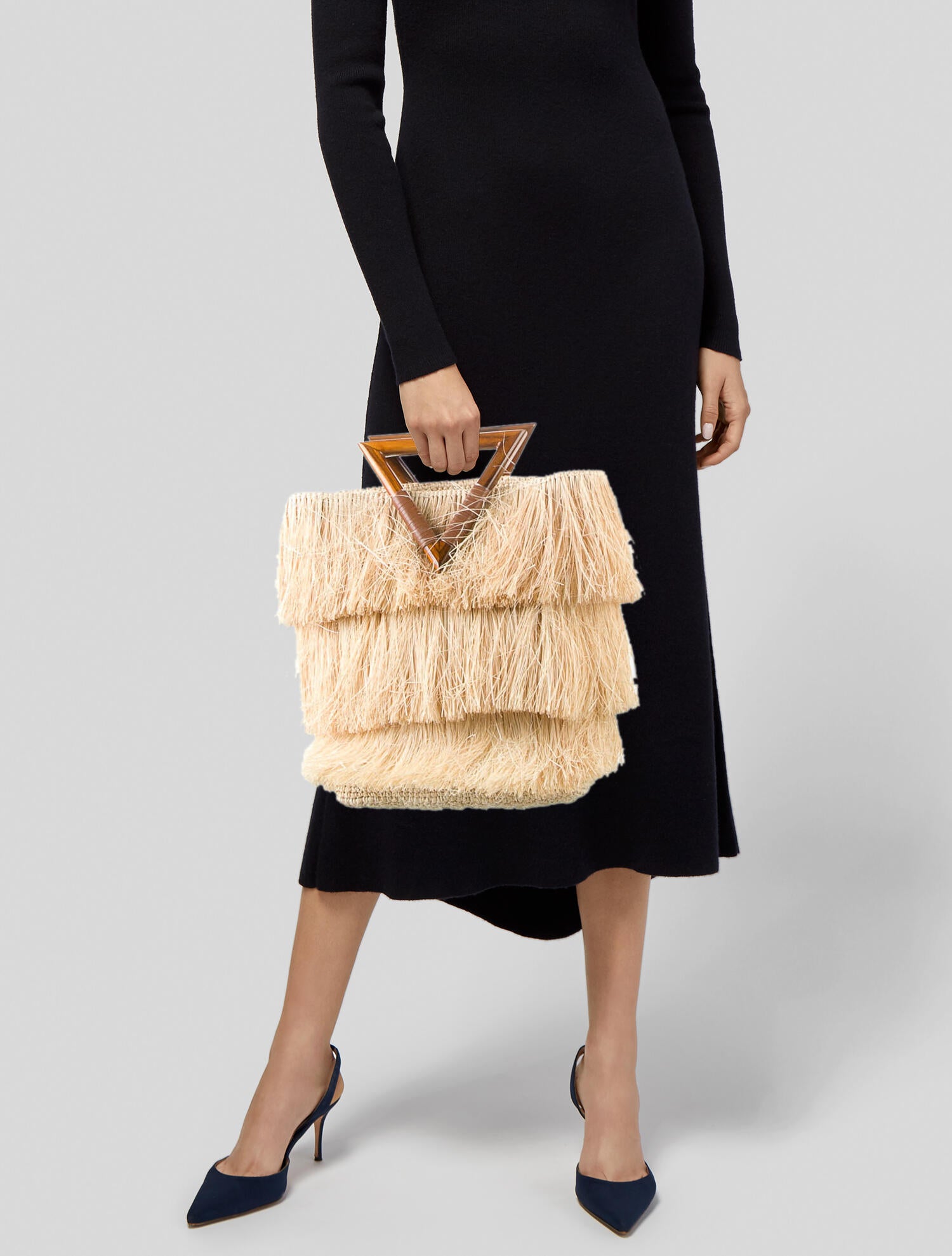 Sensi Studio Raffia Fringe Tote Bag - Neutrals Totes, Handbags ...