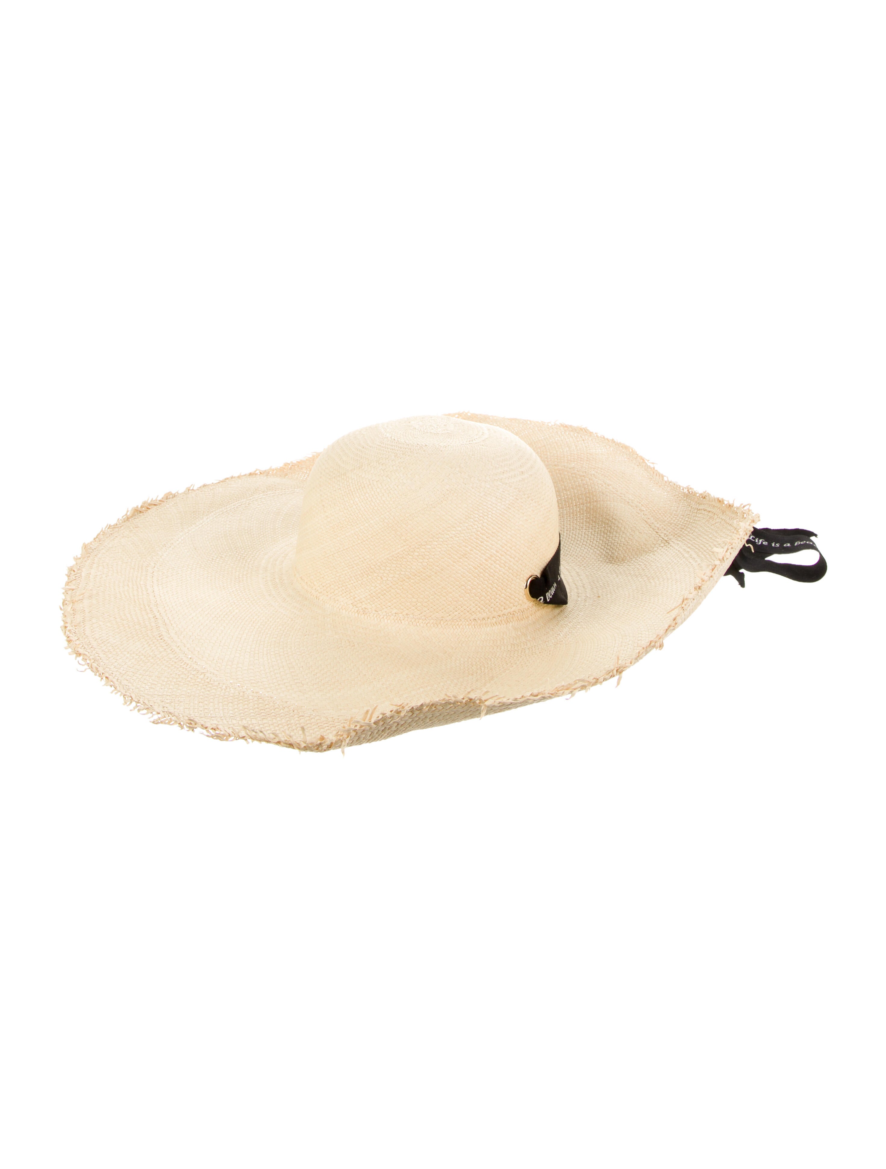 Sensi Studio Life Is A Beach Frayed Cordovan Long Brim Hat - Neutrals ...