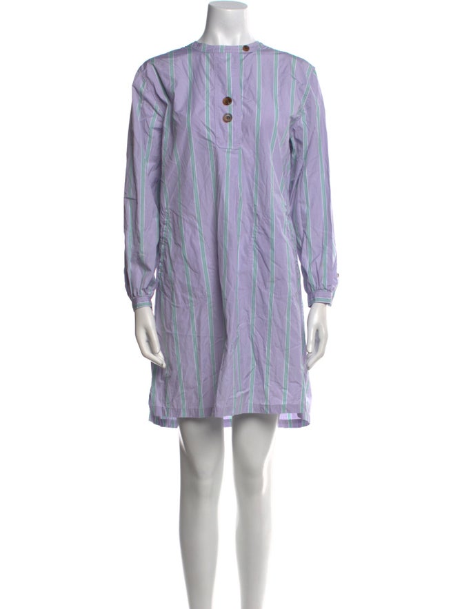Soeur Striped Mini Dress - Purple Dresses, Clothing - WSEOU22665 | The RealReal