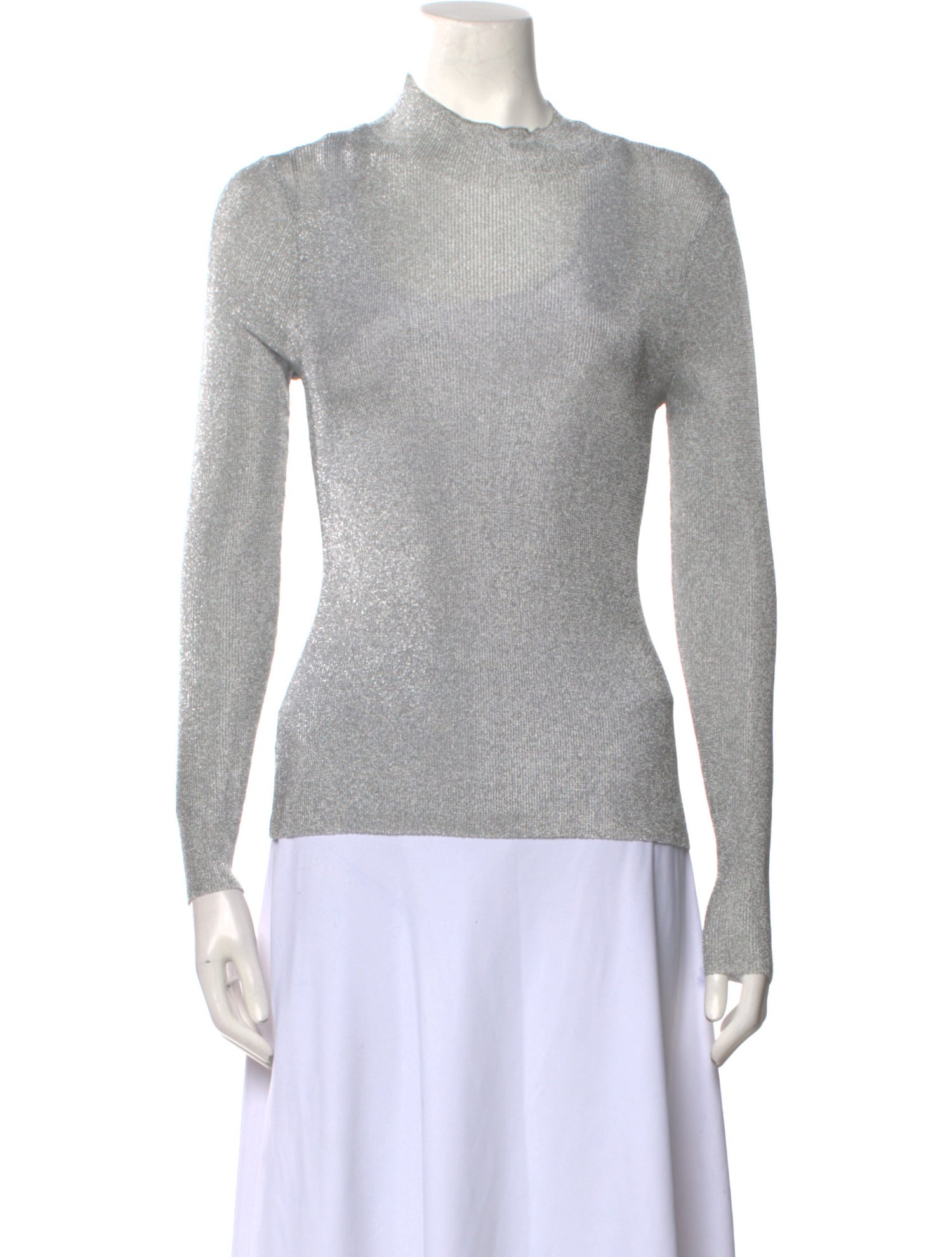 SER.O.YA Cashmere Turtleneck Sweatshirt - Grey Tops, Clothing ...