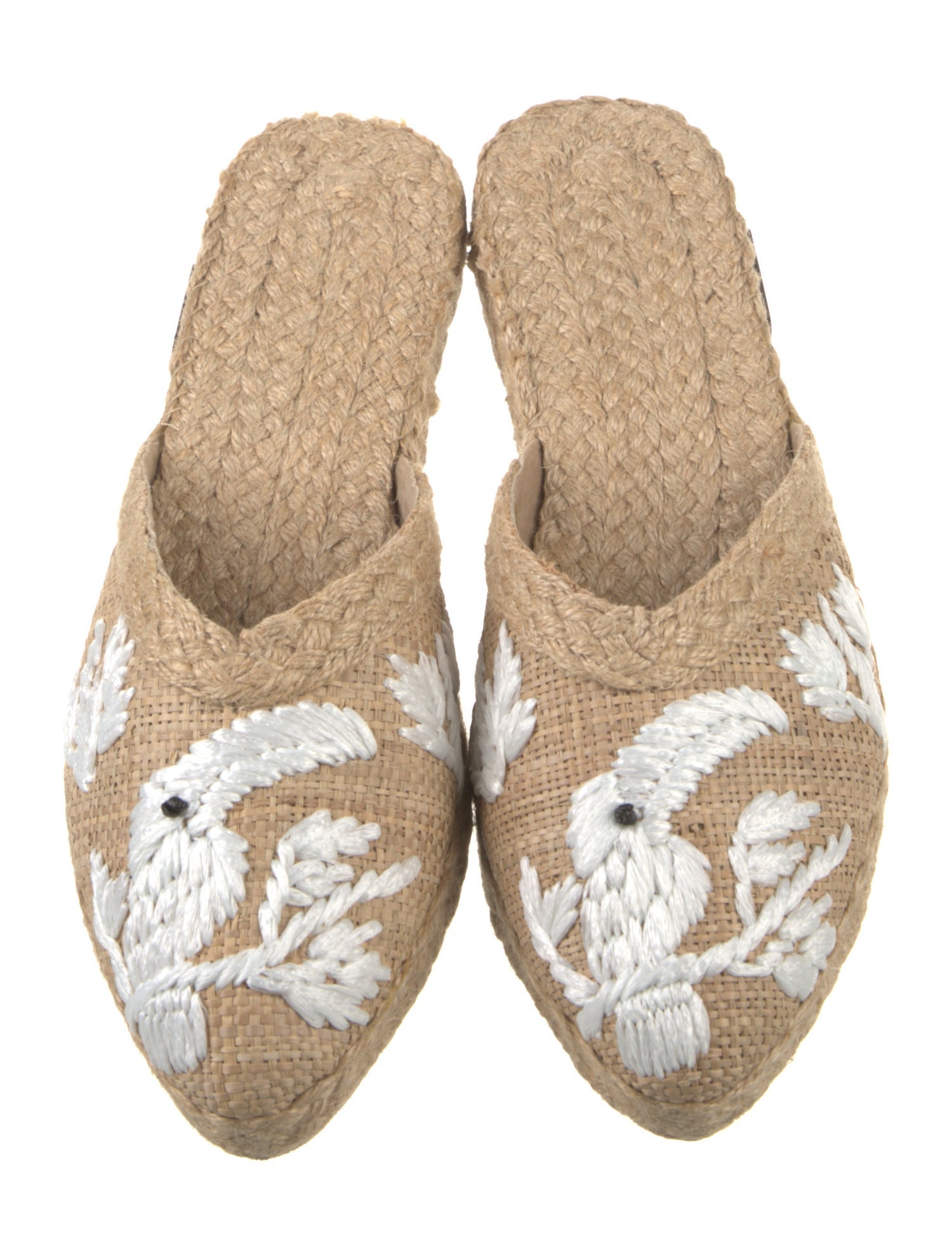 Serpui Jute Floral Print Espadrilles - Neutrals Flats, Shoes - WSERI20138 | The RealReal
