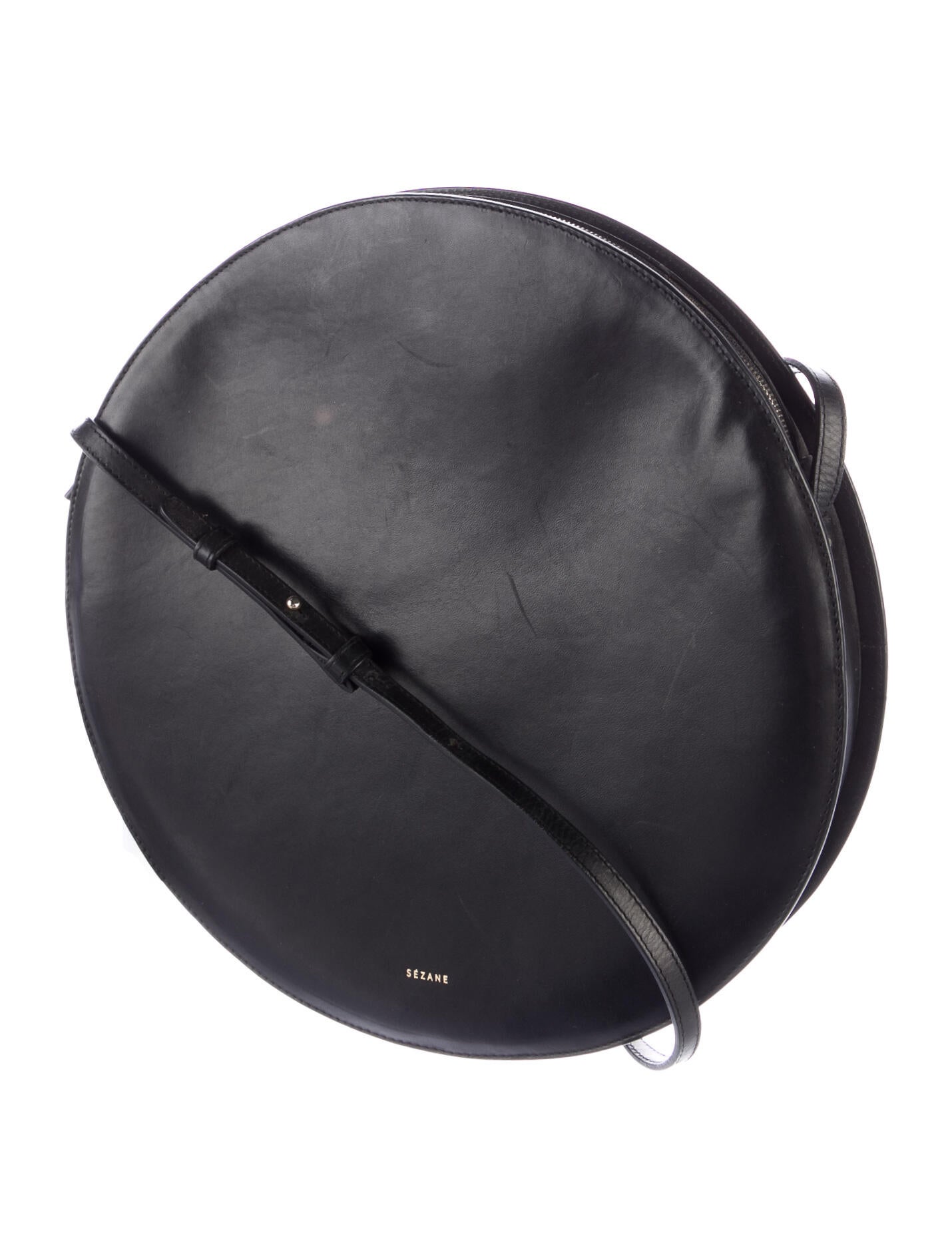 Sézane Leather Shoulder Bag - Black Shoulder Bags, Handbags ...