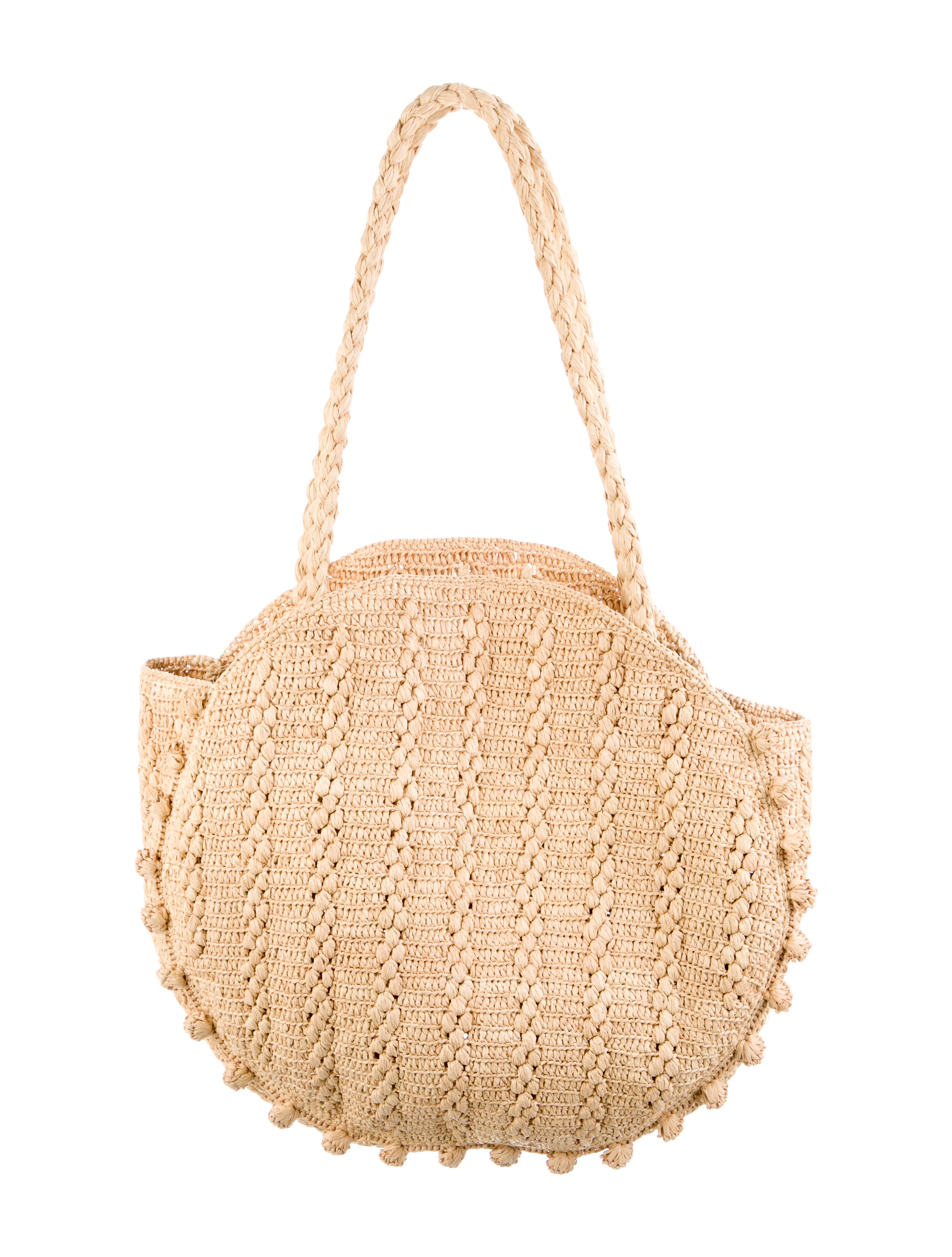 Sézane Large Round Raffia Tote - Neutrals Totes, Handbags - WSEZA25550 ...