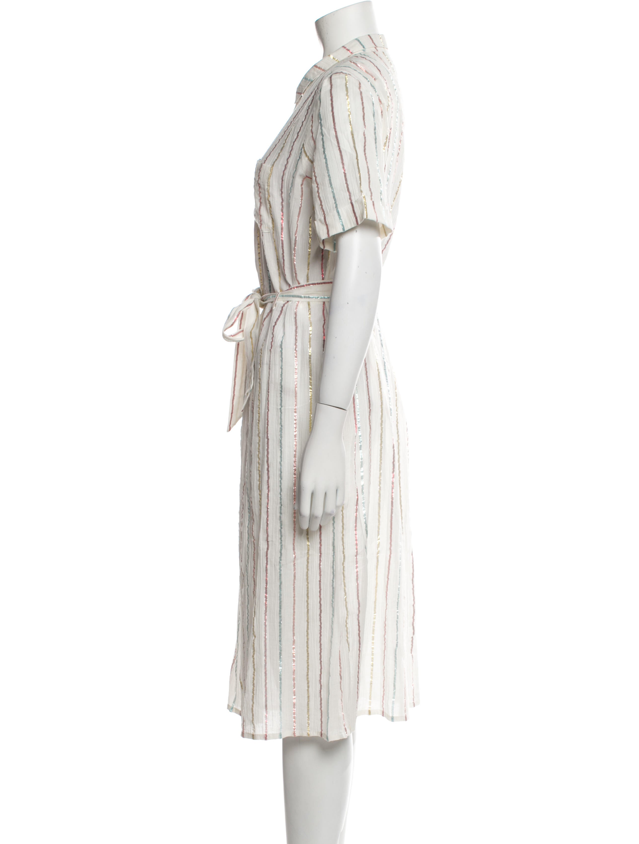 Sézane Striped Midi Length Dress - Neutrals Dresses, Clothing ...