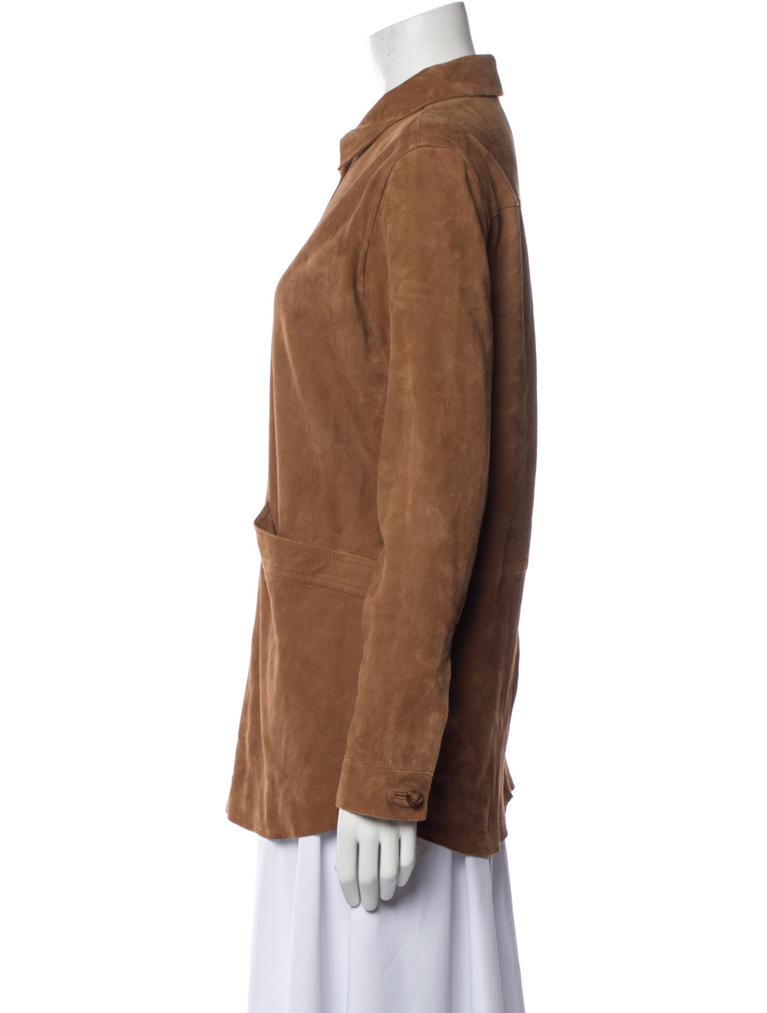 Sézane Goat Leather Utility Jacket - Brown Jackets, Clothing ...