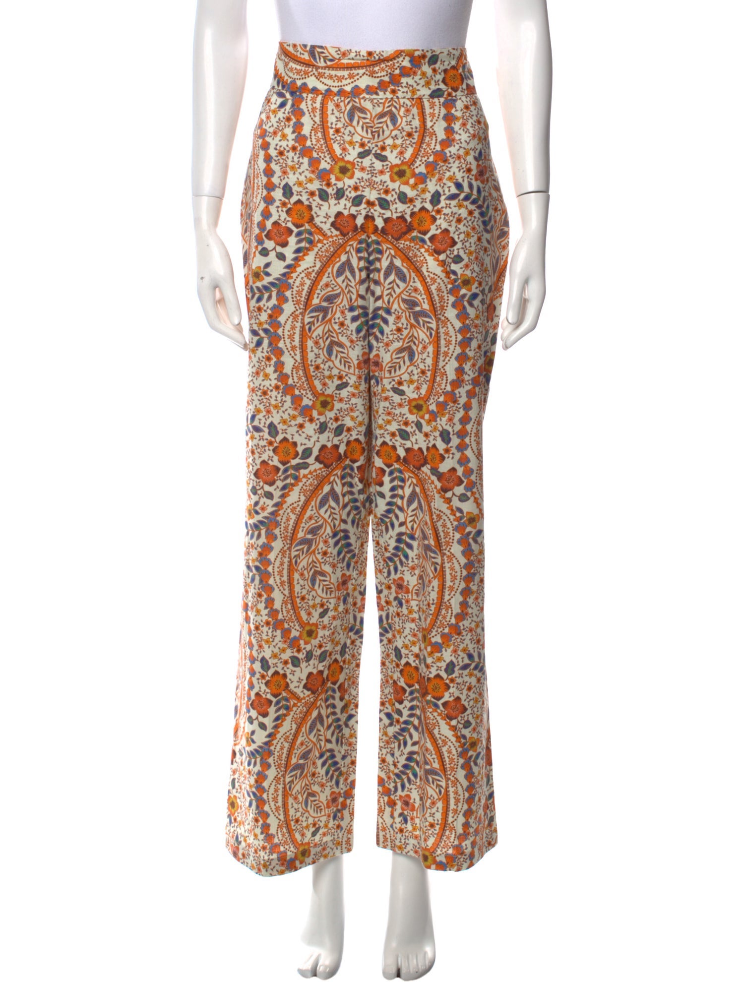 Sézane Printed Wide Leg Pants - Neutrals, 12.5" Rise Pants, Clothing ...