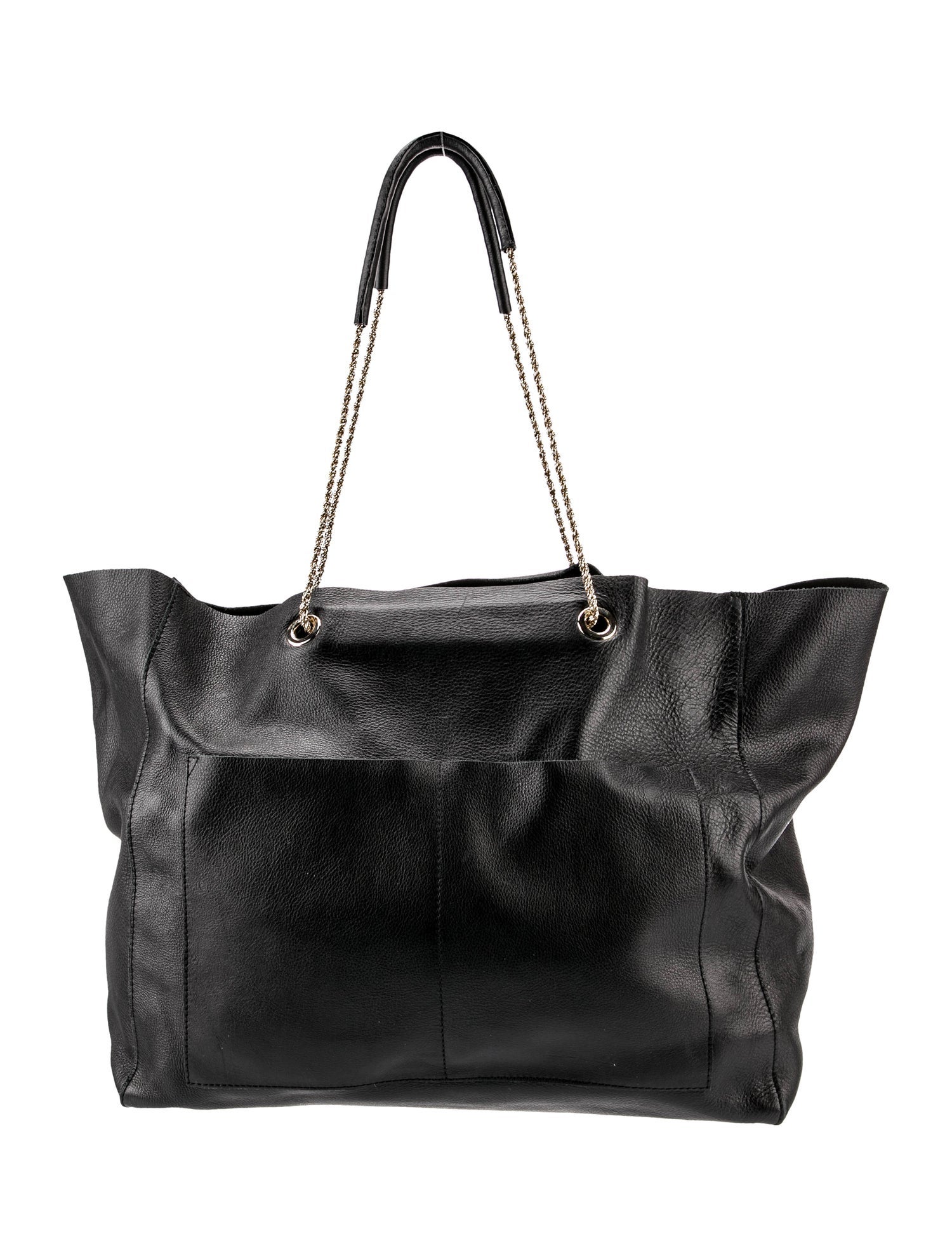 Sézane Leather Tote - Black Totes, Handbags - WSEZA28960 | The RealReal