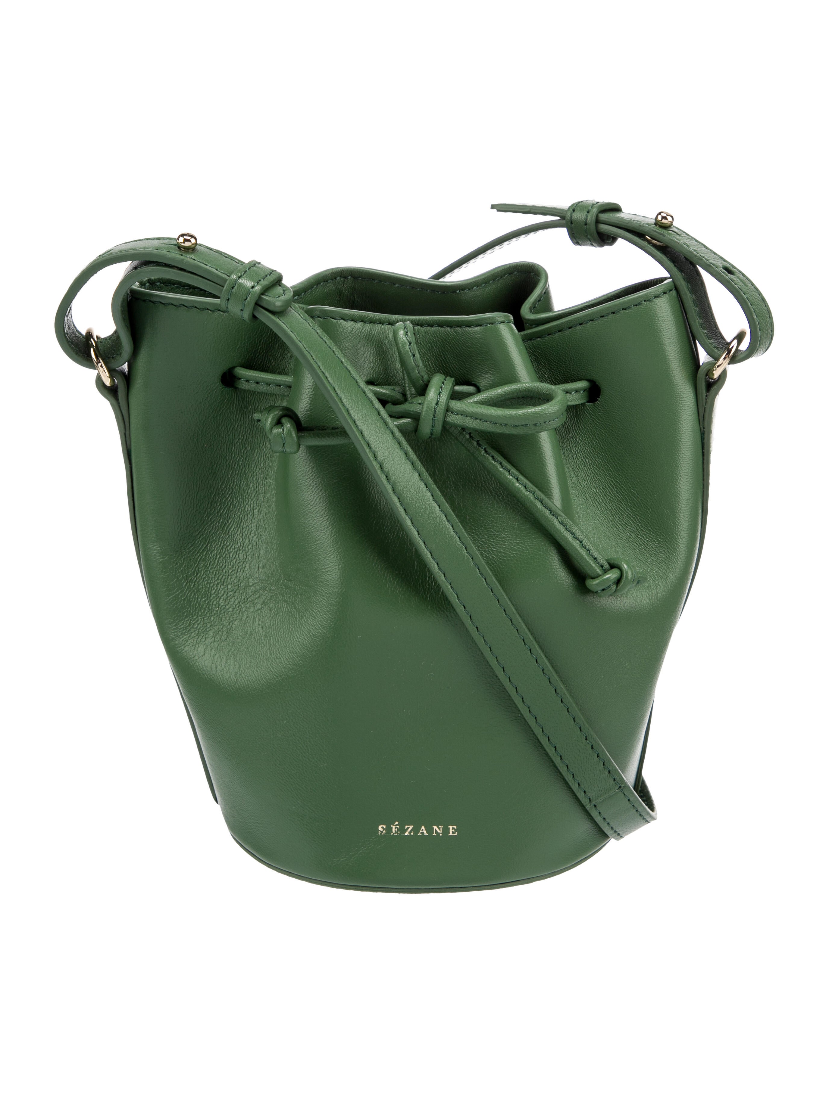 Sézane leather crossbody bag w/Tags - Green Bucket Bags, Handbags ...