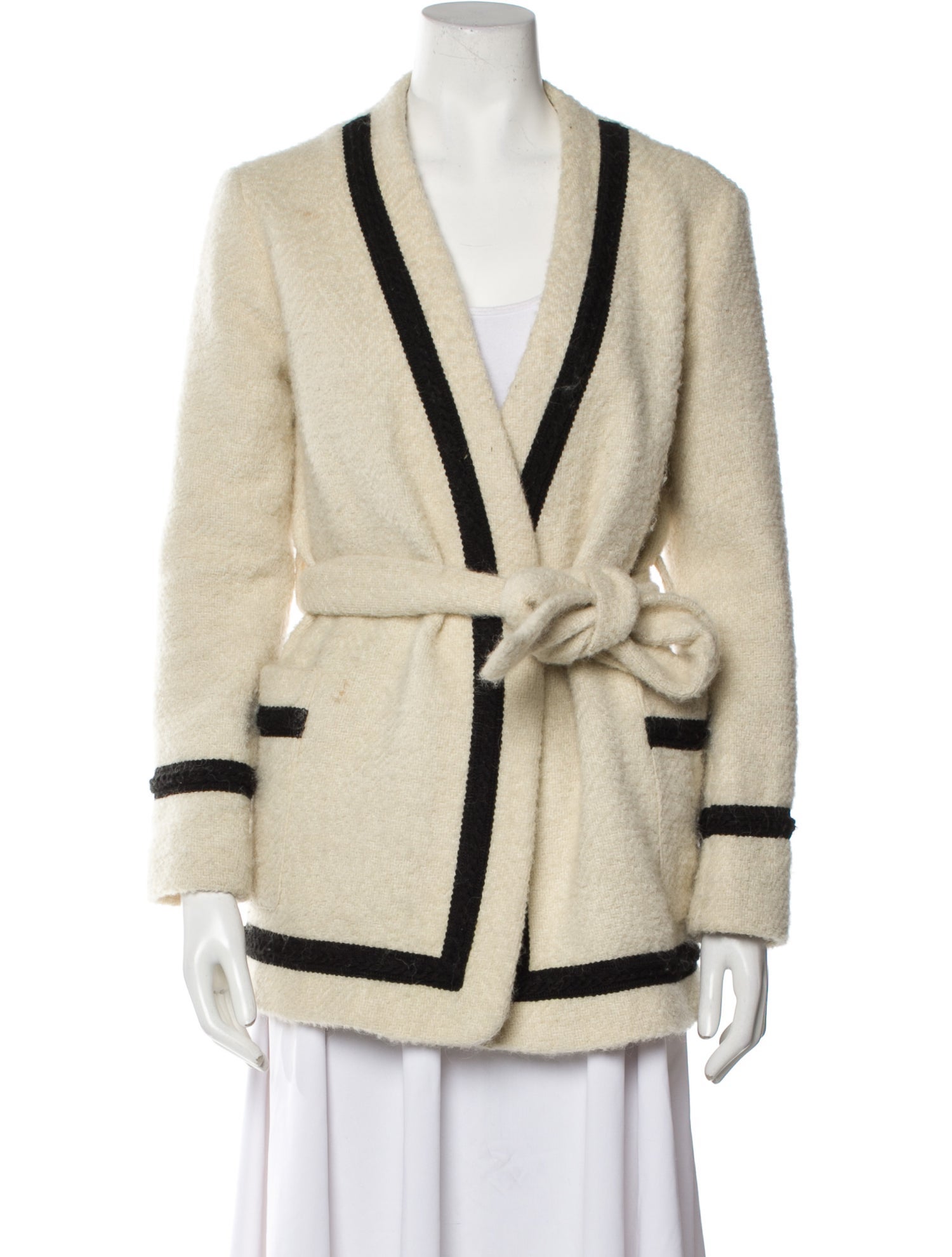 Sézane Wool Striped Jacket - Neutrals Jackets, Clothing - WSEZA34646 ...