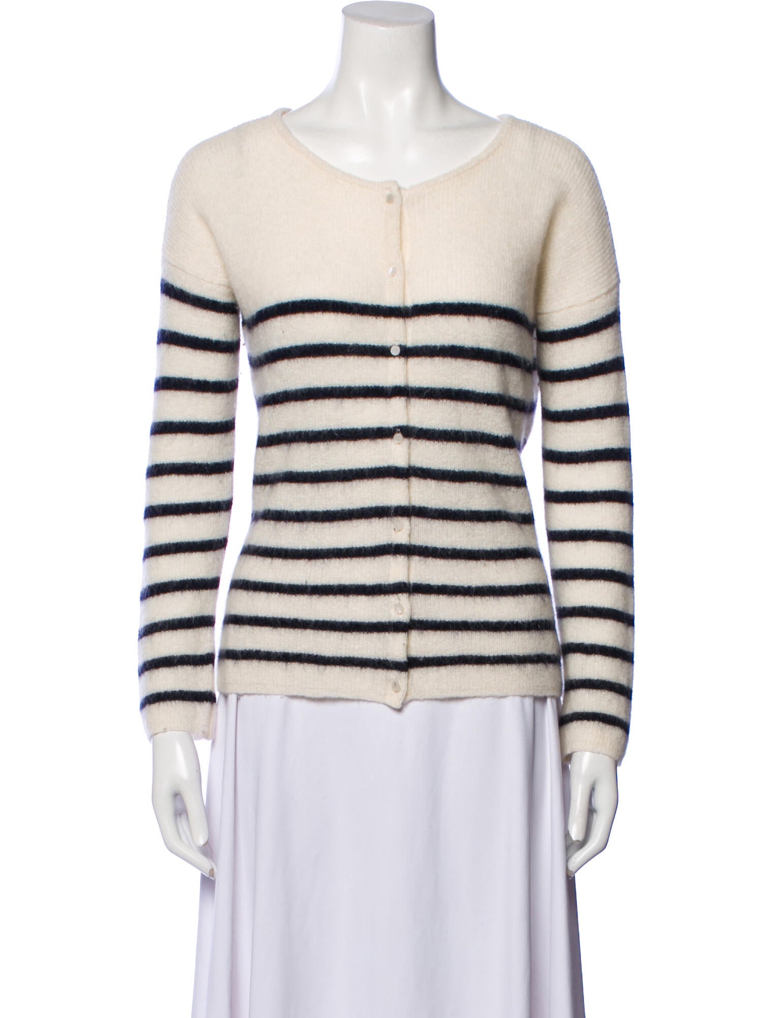 Sézane Striped Scoop Neck Sweater - Neutrals Knitwear, Clothing ...